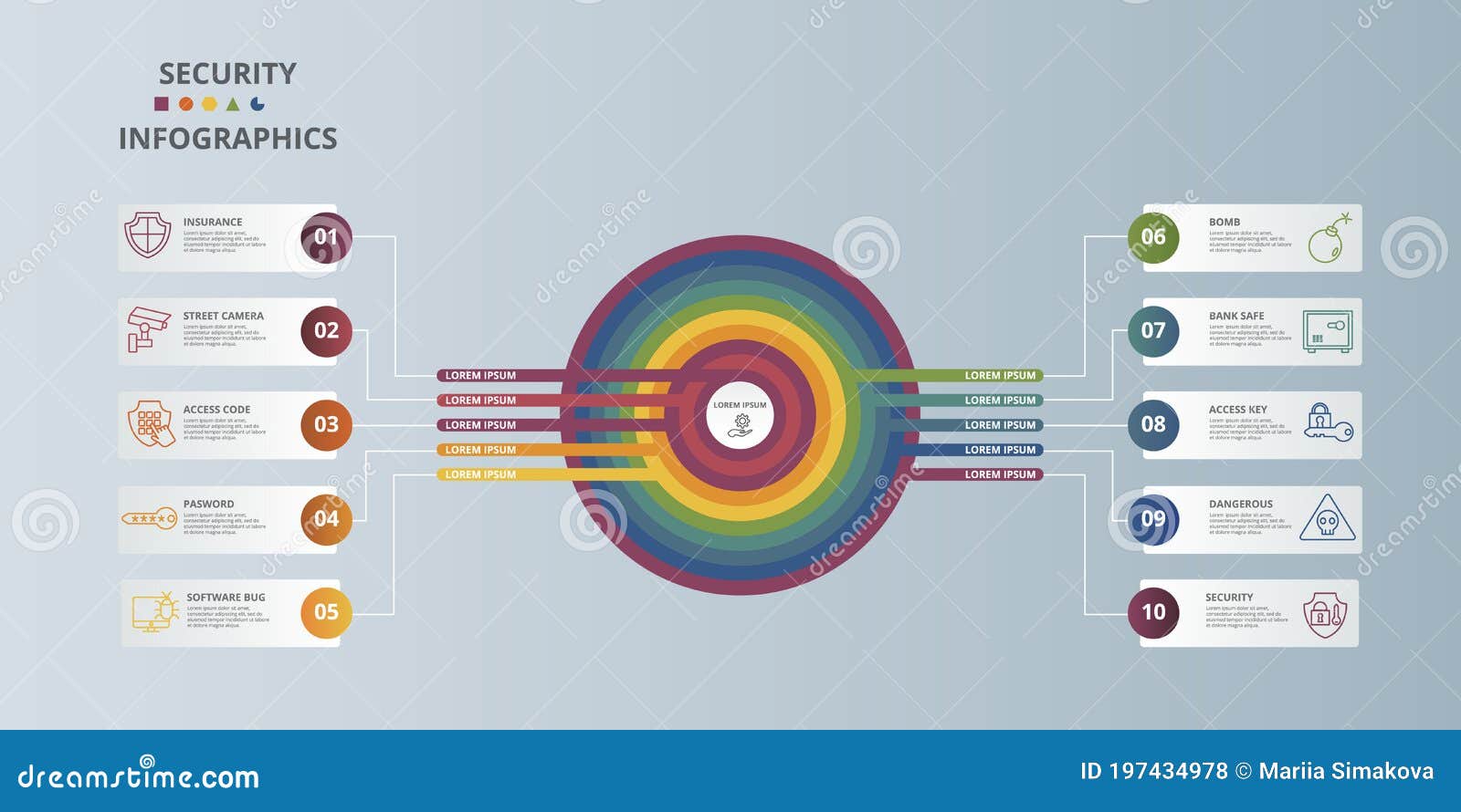 Infographic With Security Shield. Infographics For Business ...