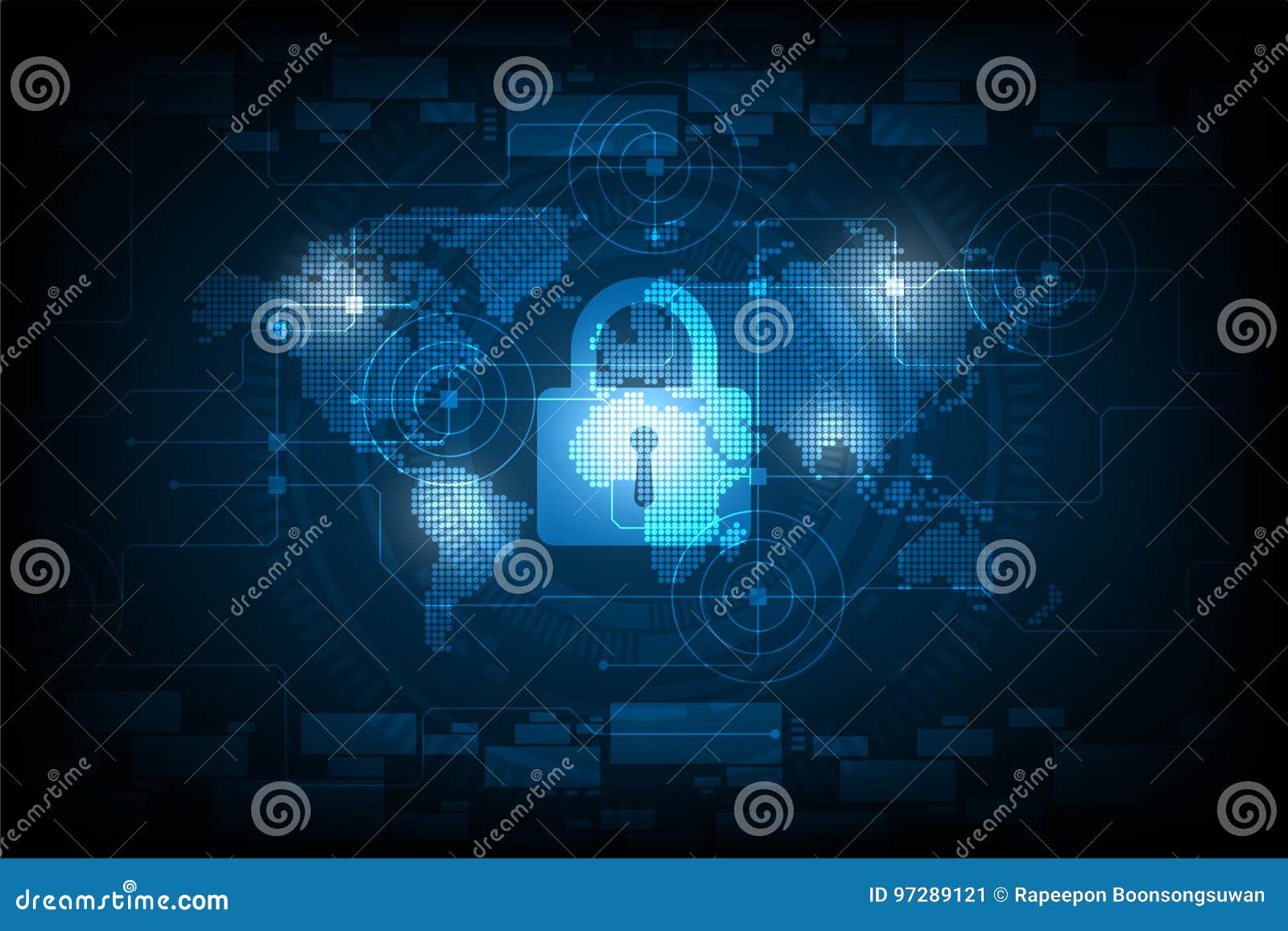 Vector Security World Concept. Stock Vector - Illustration of digital ...