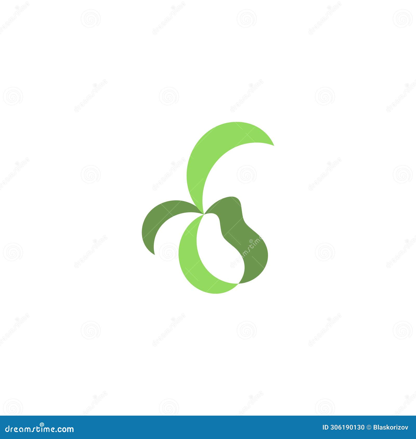 Vector Seed Bean Germination Icon Logo Design Stock Vector ...