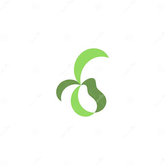 Vector Seed Bean Germination Icon Logo Design Stock Vector ...