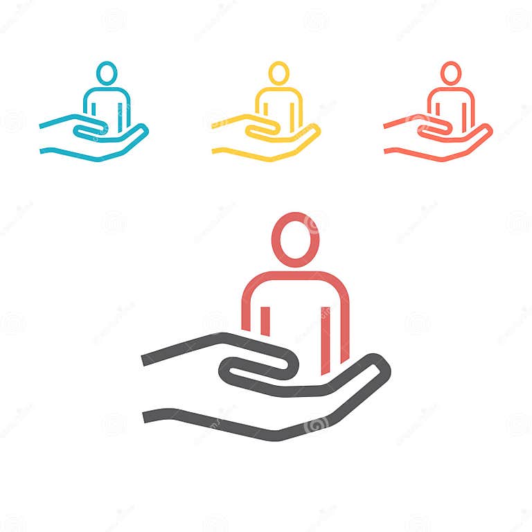 Vector Select Man Line Icon. Vector Sign for Web Graphics. Stock Vector ...