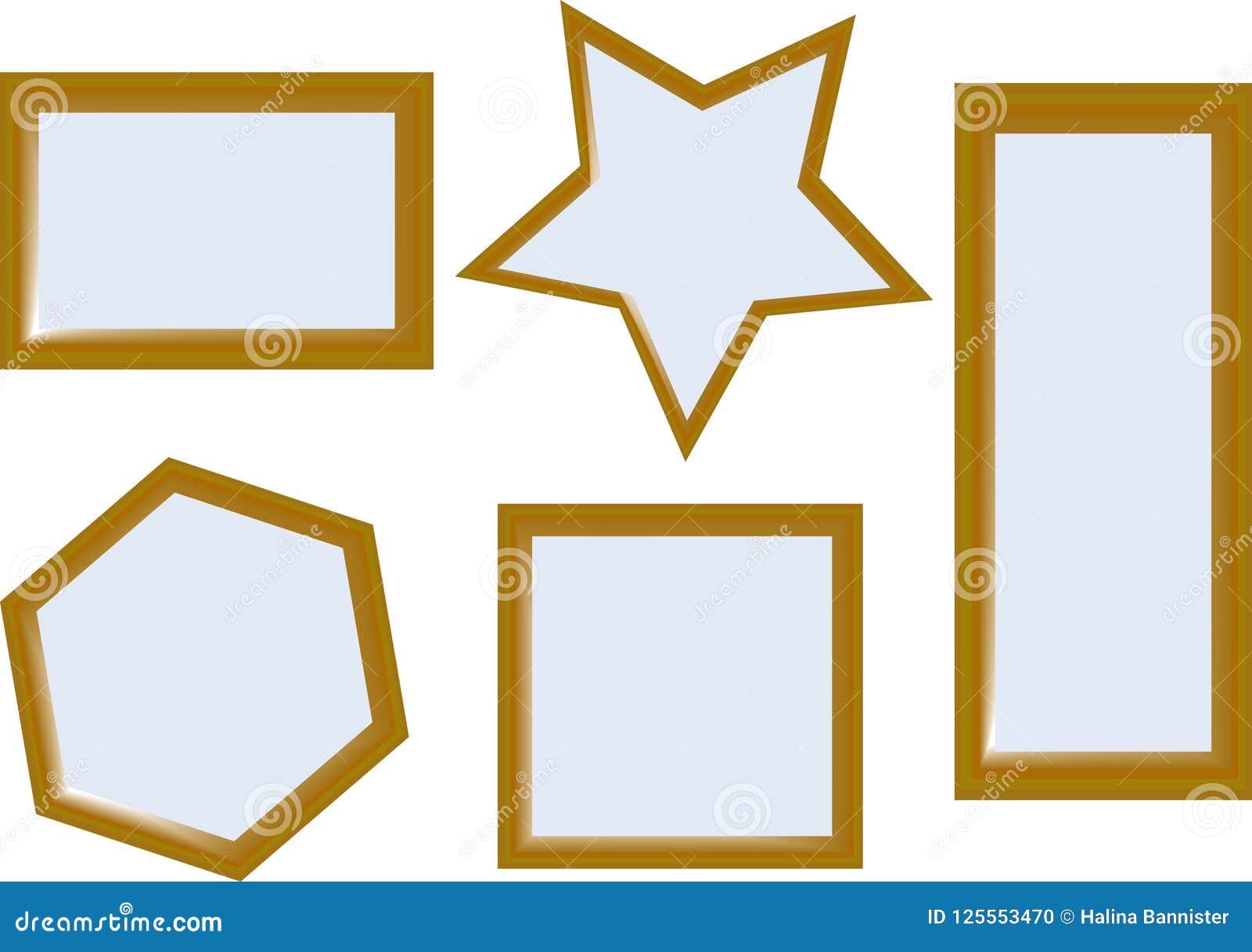 Straight Edge Frames Gold stock illustration. Illustration of oblong ...