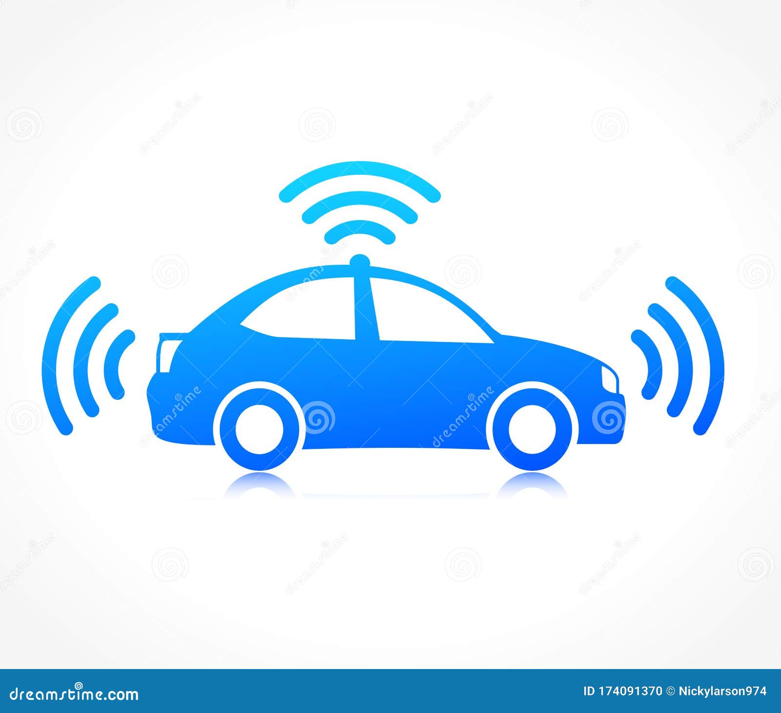 Vector Self Driving Symbol Icon Stock Vector - Illustration of isolated ...