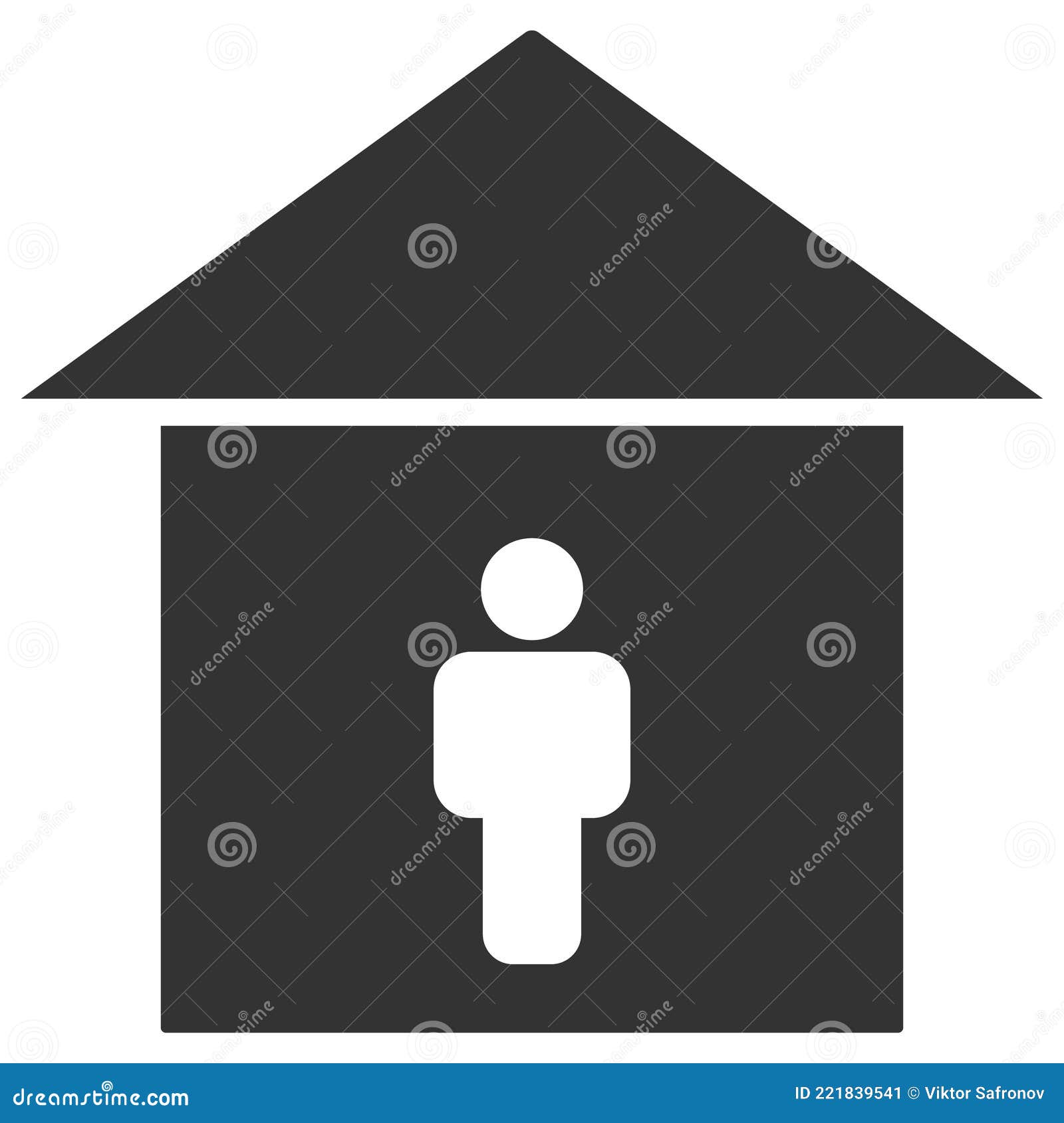 Vector Self Isolation Flat Icon Symbol Stock Vector - Illustration of ...