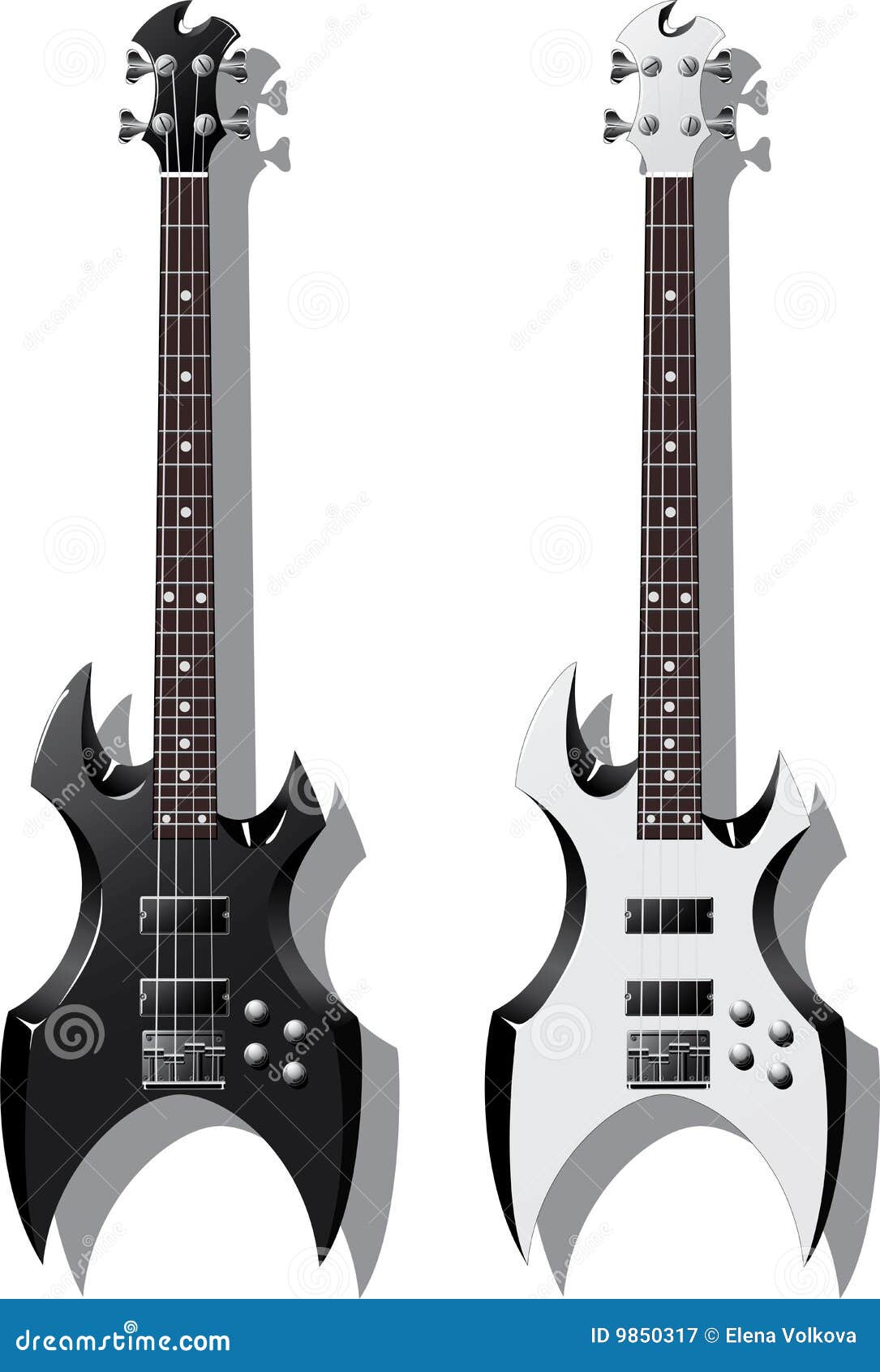 Vector Series. Electric Bass Stock Vector - Illustration of hard, desk ...