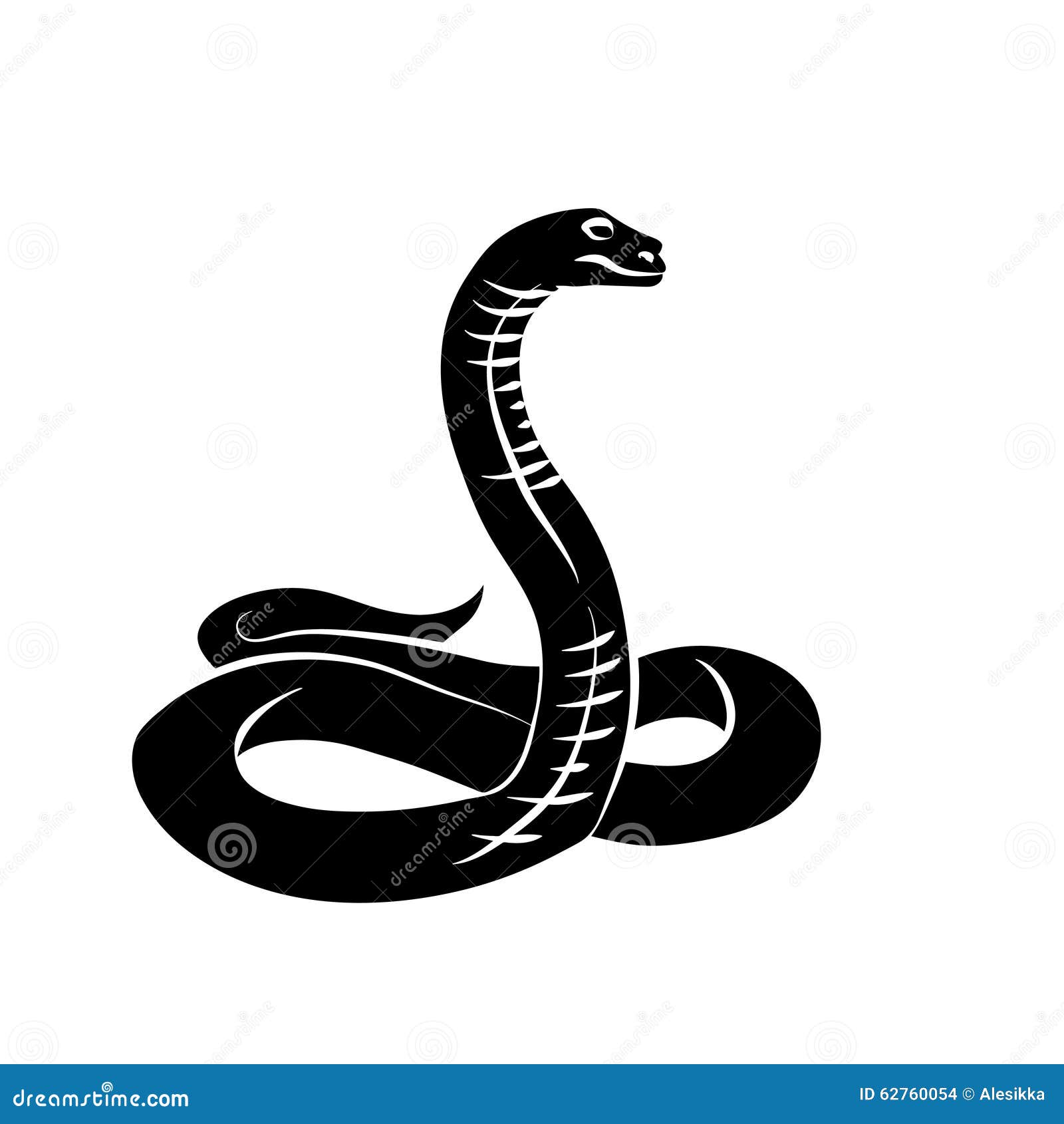 Vector Serpiente negra ilustración del vector. Ilustración de icono ...