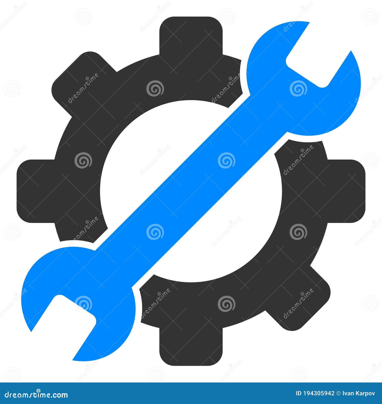 Vector Service Tool Flat Icon Symbol Stock Vector - Illustration of ...