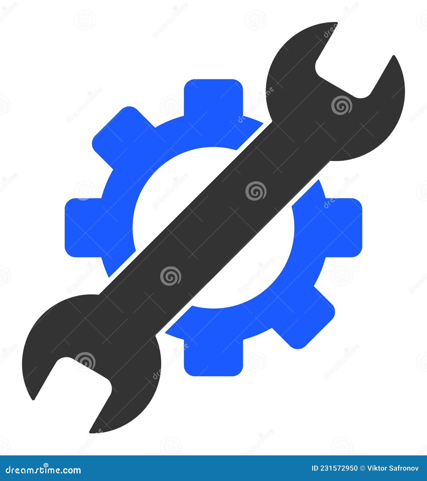 Vector Service Tools Flat Icon Illustration Stock Vector - Illustration ...