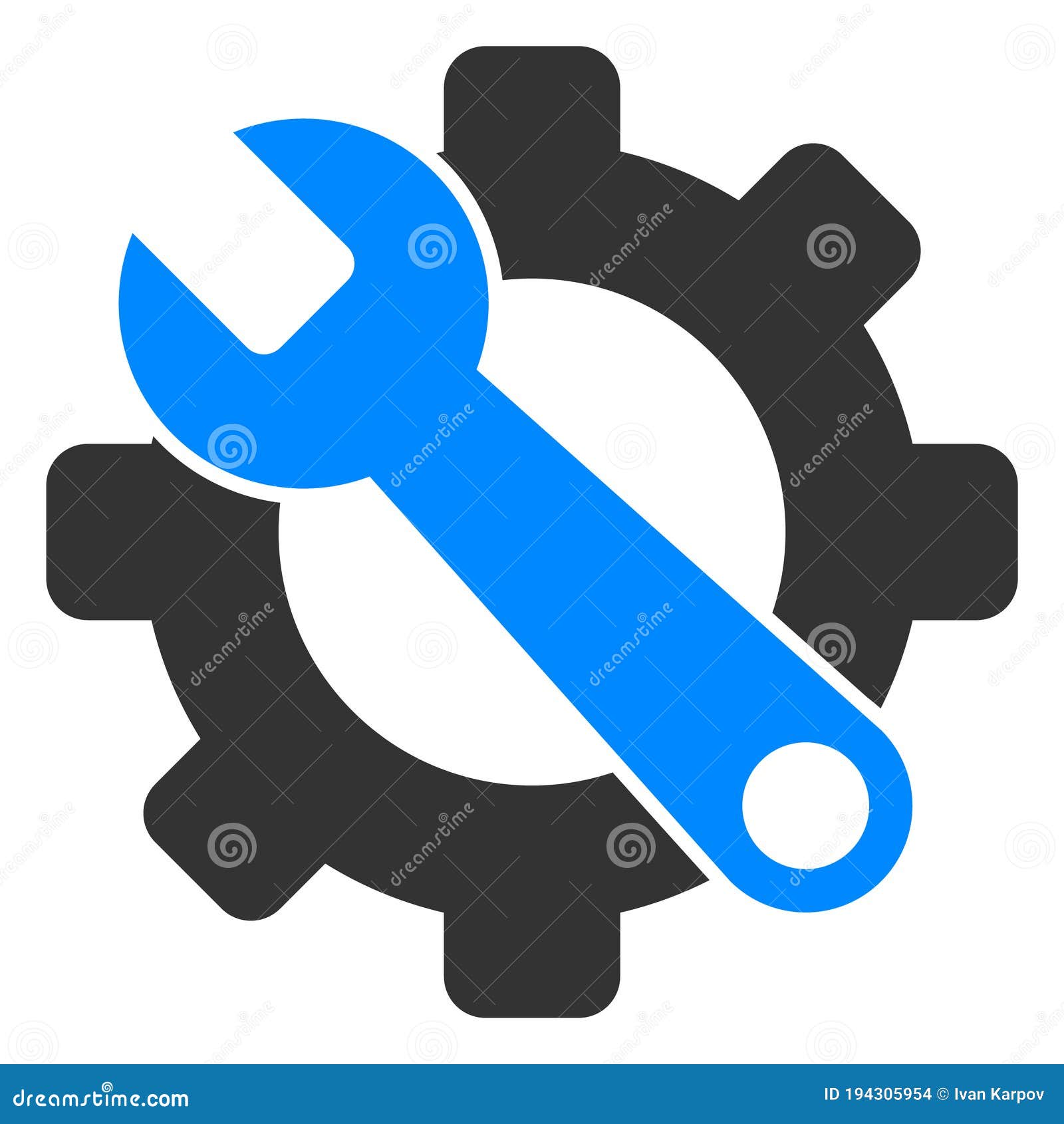 Vector Service Tools Flat Icon Symbol Stock Vector - Illustration of ...