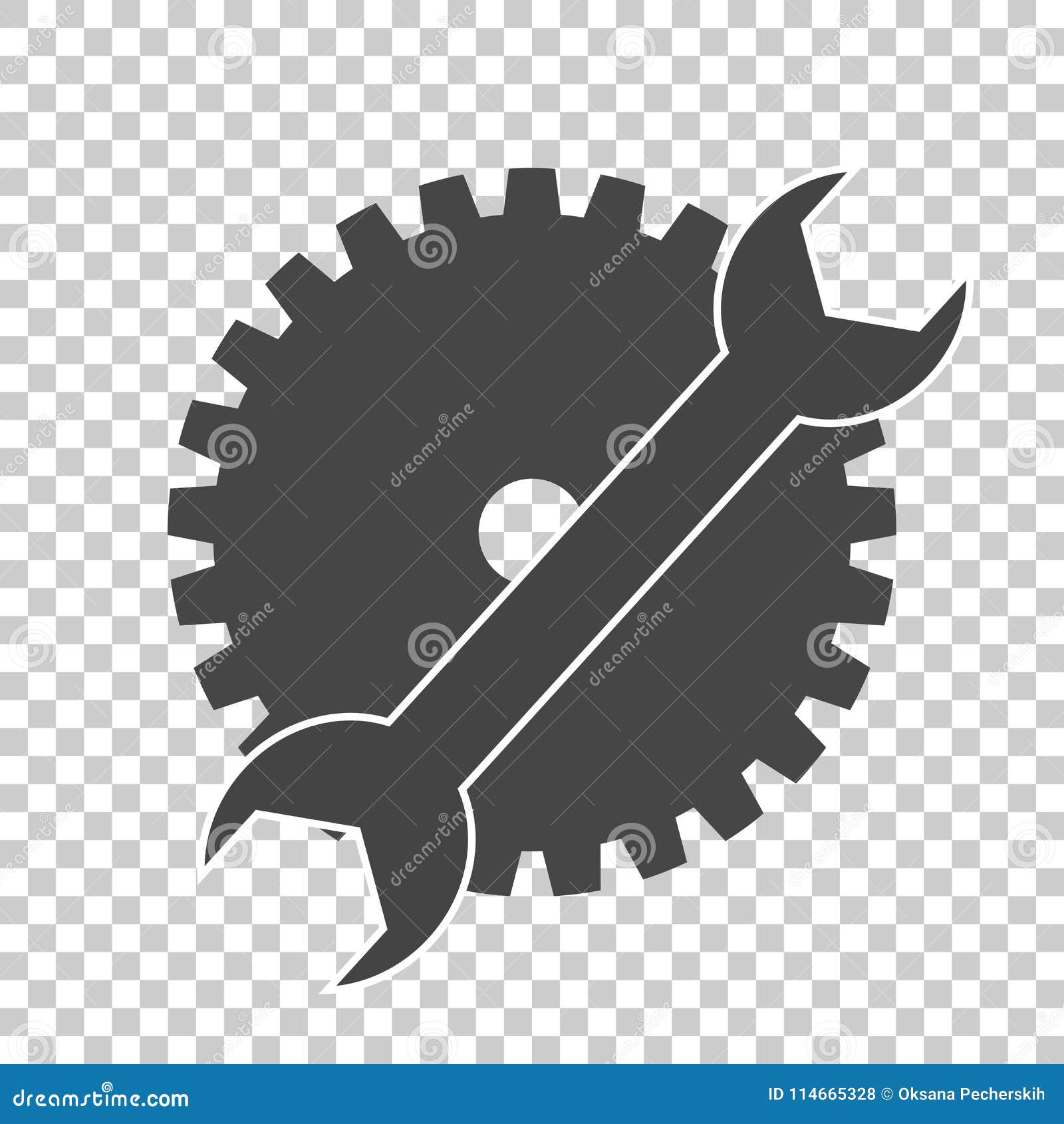 Vector Service Tools Icon on Transparent Background Stock Vector ...