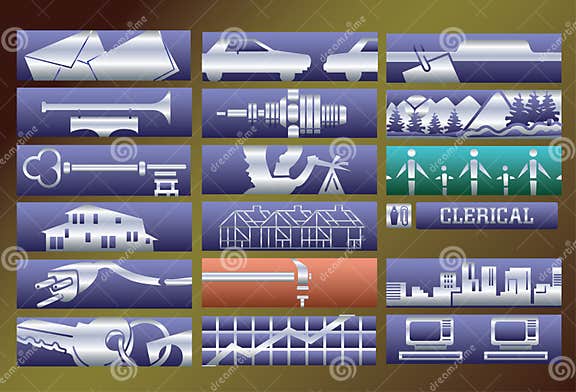 Vector Services Banners Set Stock Vector - Illustration of transport ...