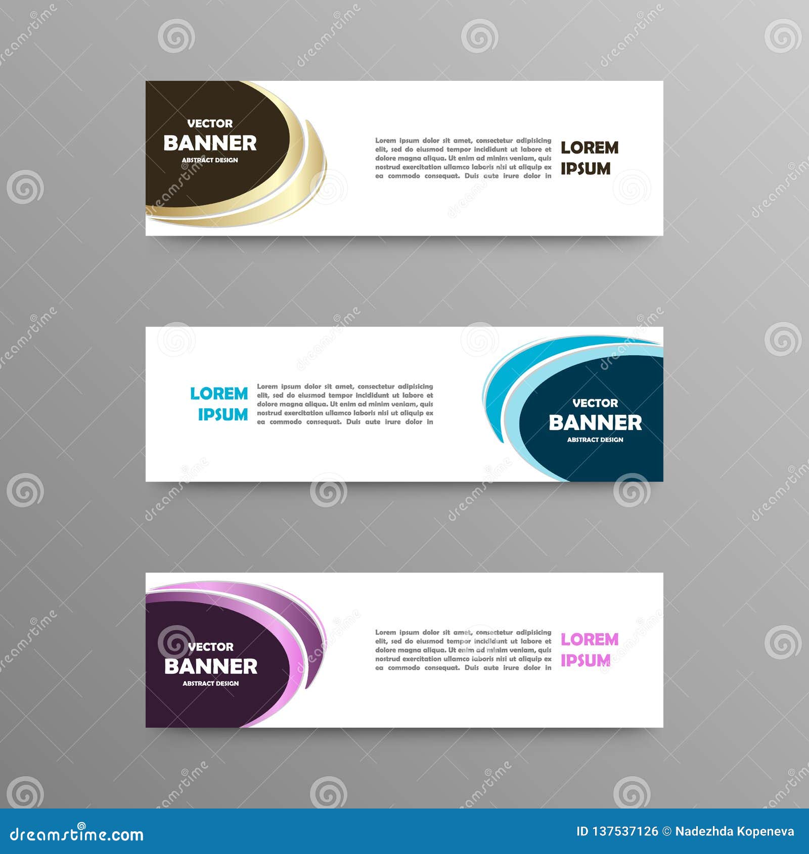Vector Set of Color Banners , Abstract Design Stock Vector ...