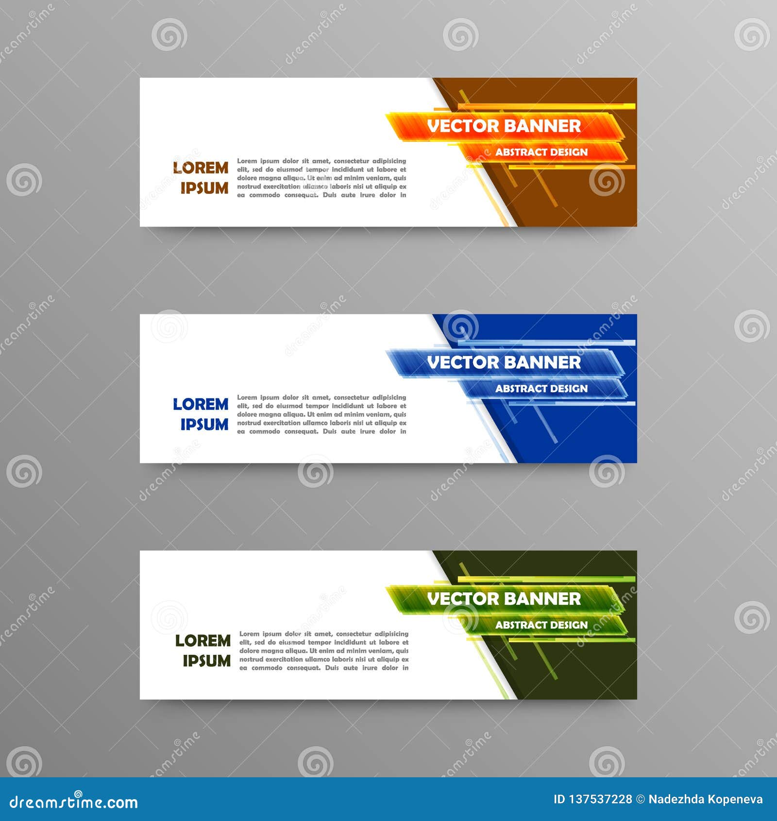 Vector Set of Color Banners , Abstract Design Stock Vector ...