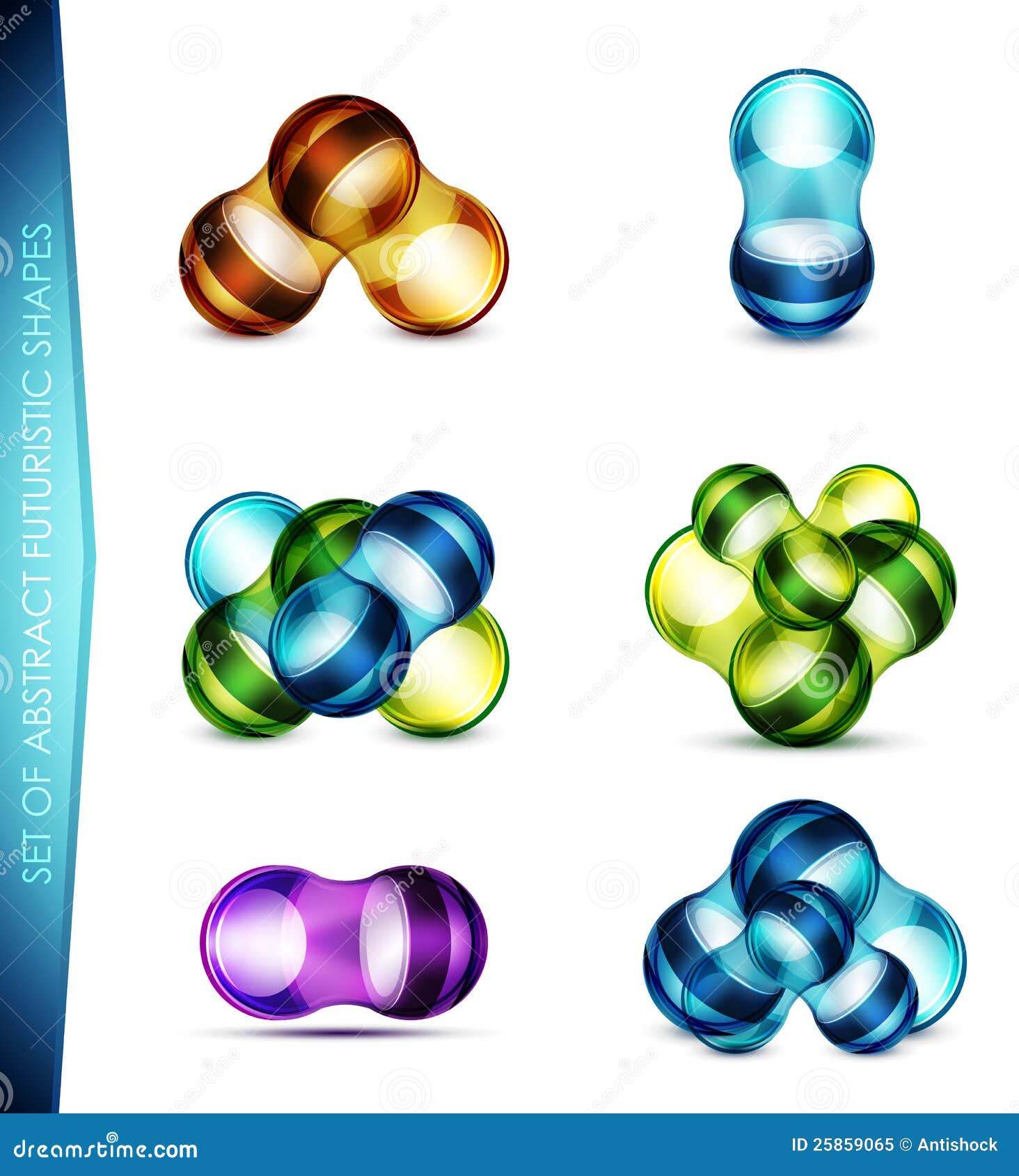 Vector Set of Abstract Bubble Shapes Stock Vector - Illustration of ...