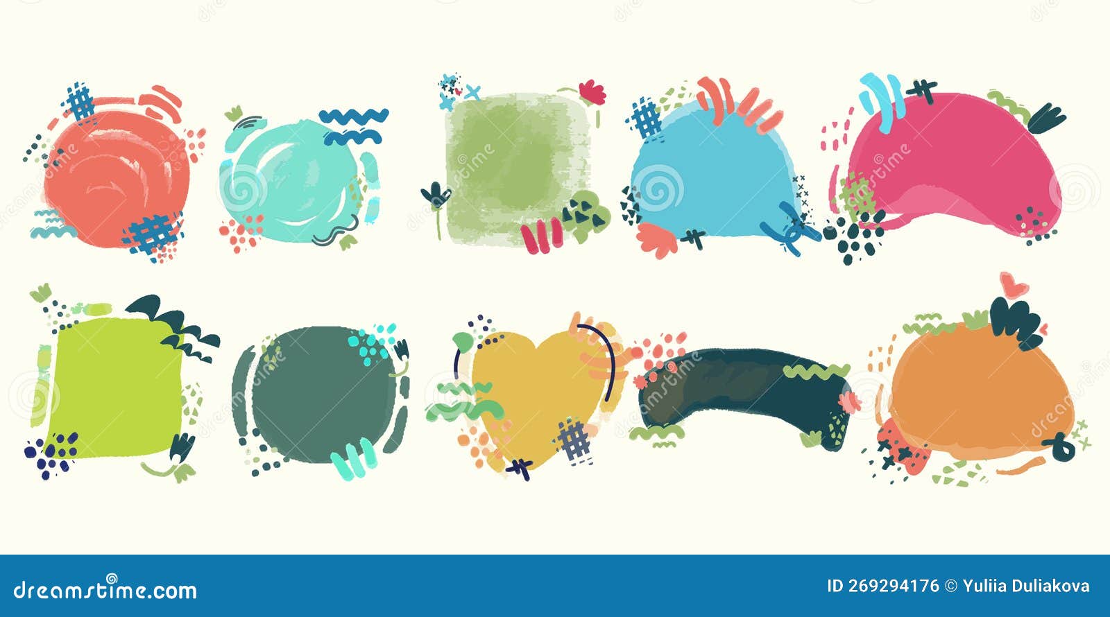 Vector Set of Abstract Creative Backgrounds in Minimal Trendy Style ...