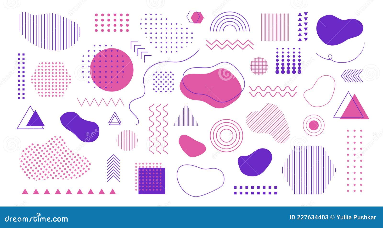 Abstract Different Brush Strokes Shapes Colorful Border Frame Fun ...