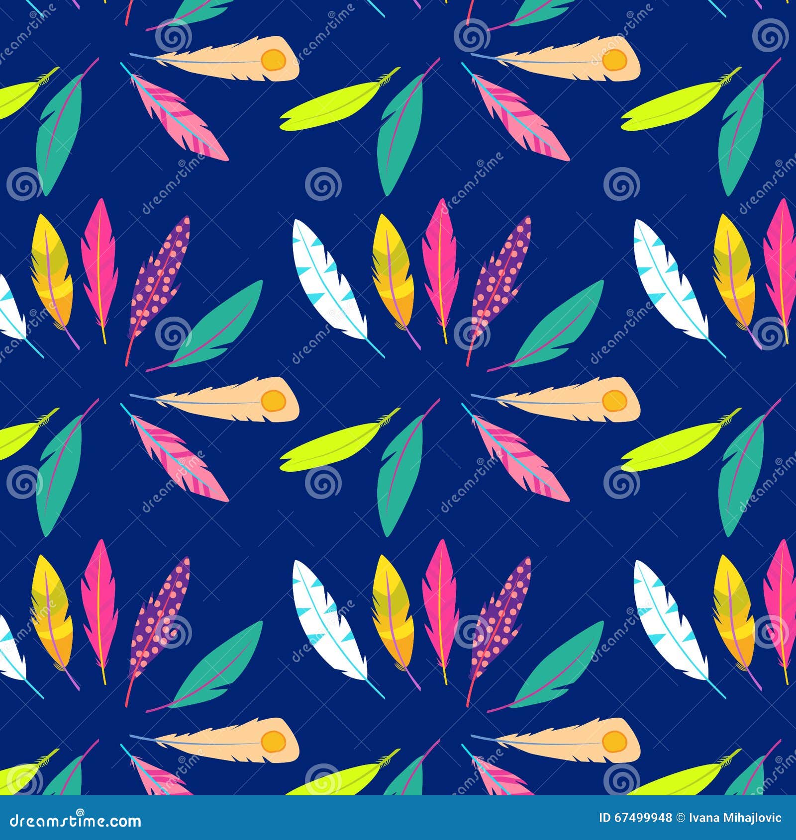Vector Set of Abstract Feathers. Stock Illustration Stock Illustration ...