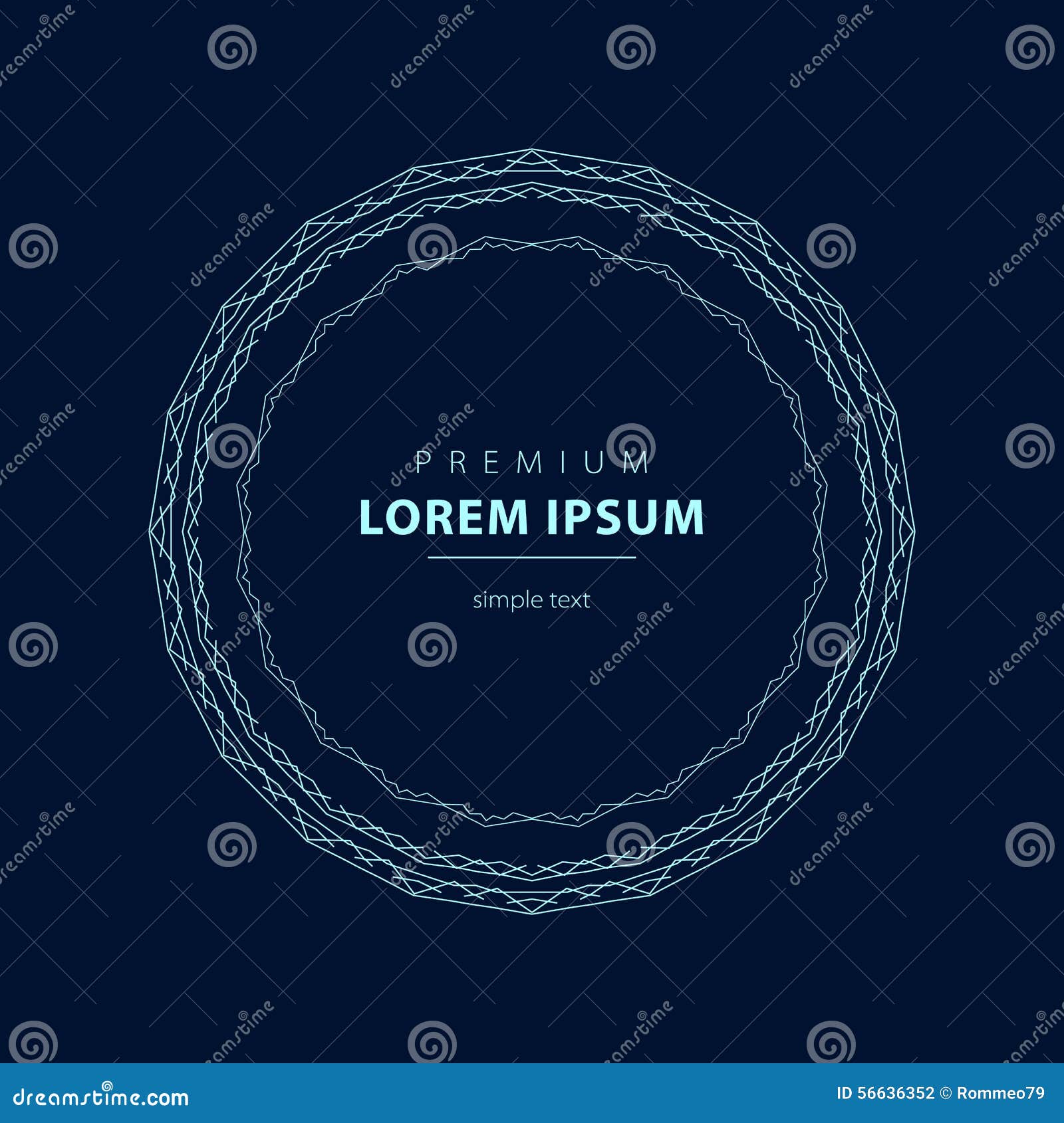 Vector Set Abstract Frames Logo Templates Line Style Stock Vector ...