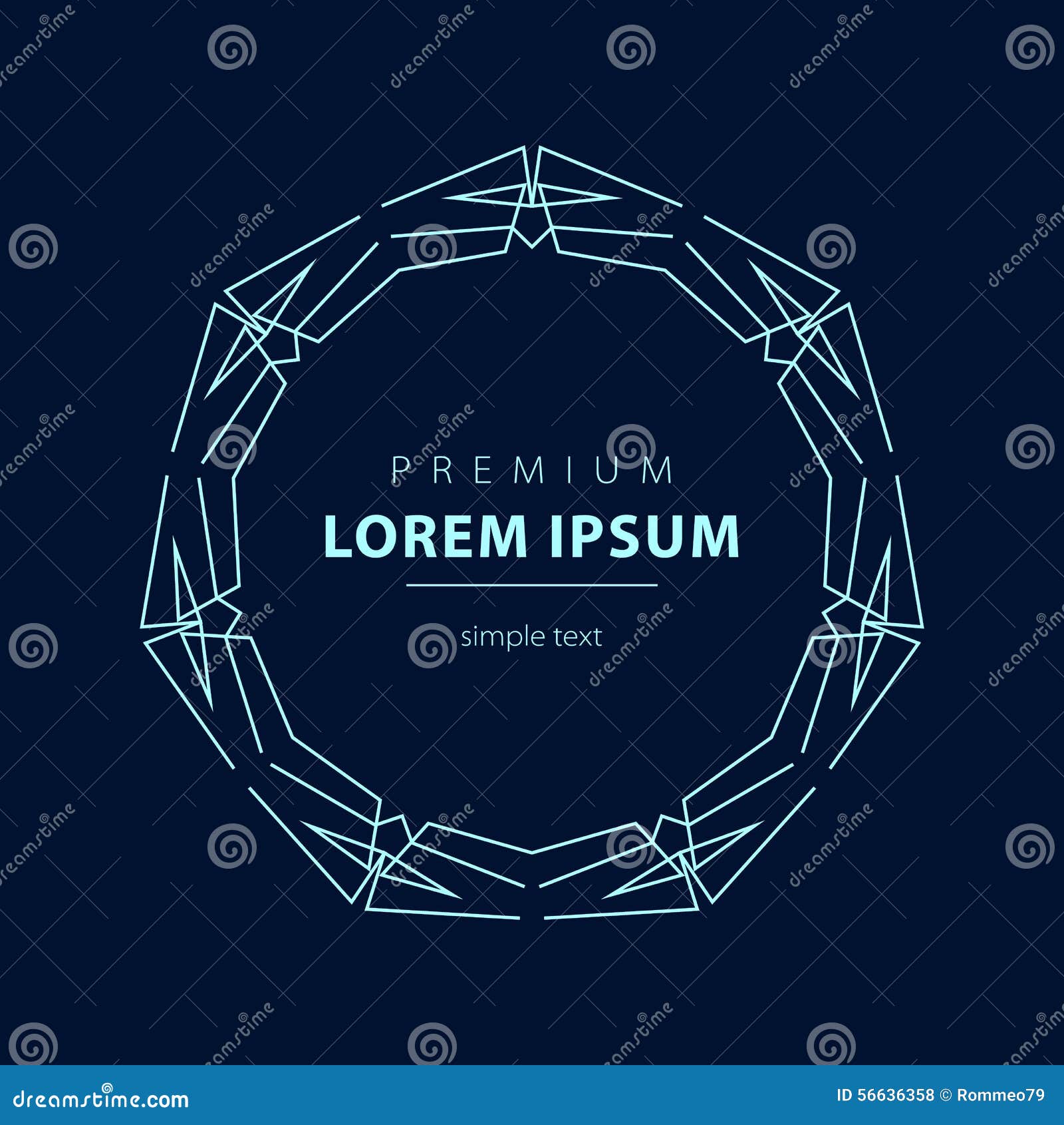 Vector Set Abstract Frames Logo Templates Line Style Stock Vector ...