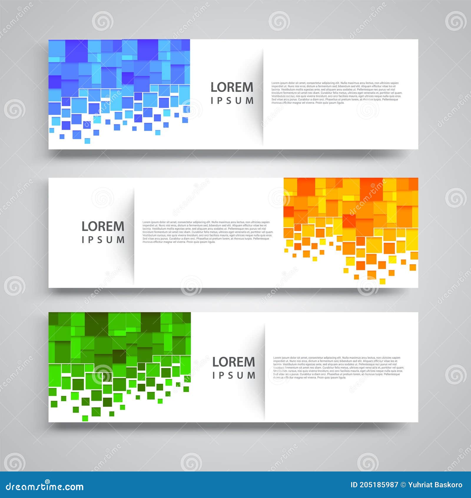 Vector Set Abstract Geometric Design Banner Web Template Stock Vector ...
