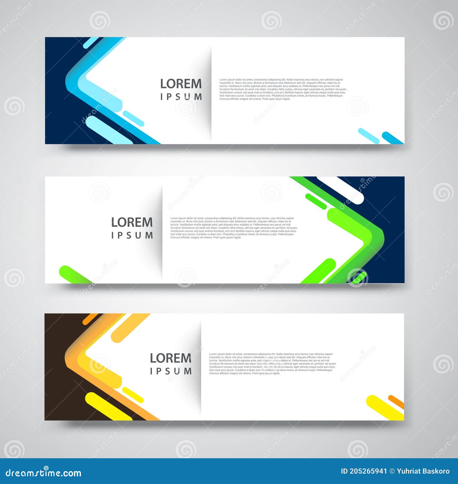 Vector Set Abstract Geometric Design Banner Web Template Stock Vector - Illustration of banner ...