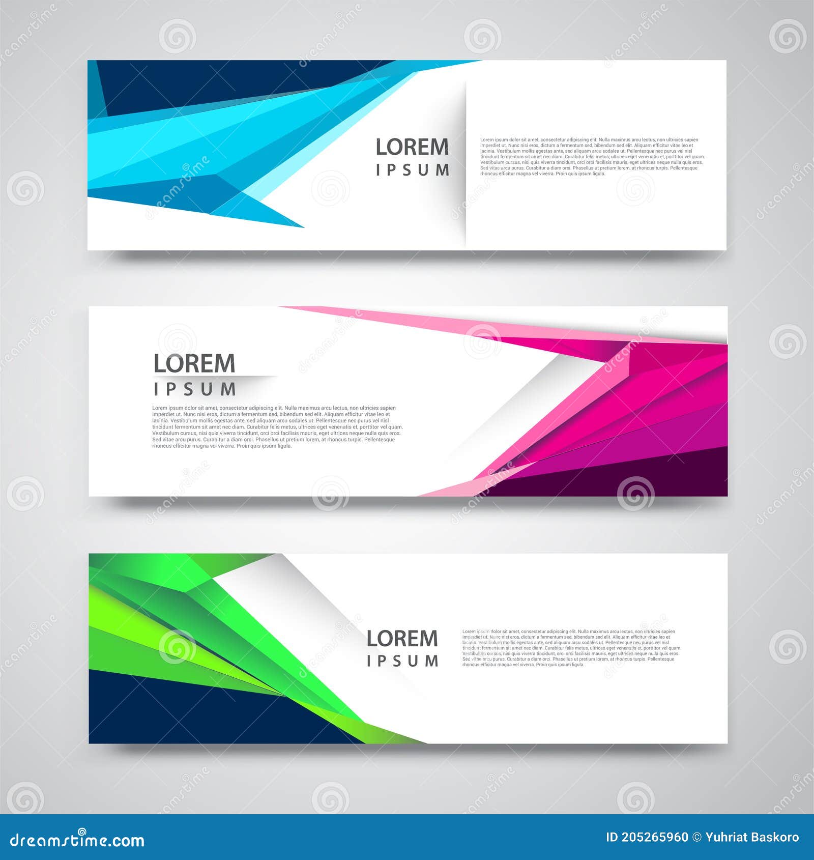 Vector Set Abstract Geometric Design Banner Web Template Stock Vector - Illustration of label ...