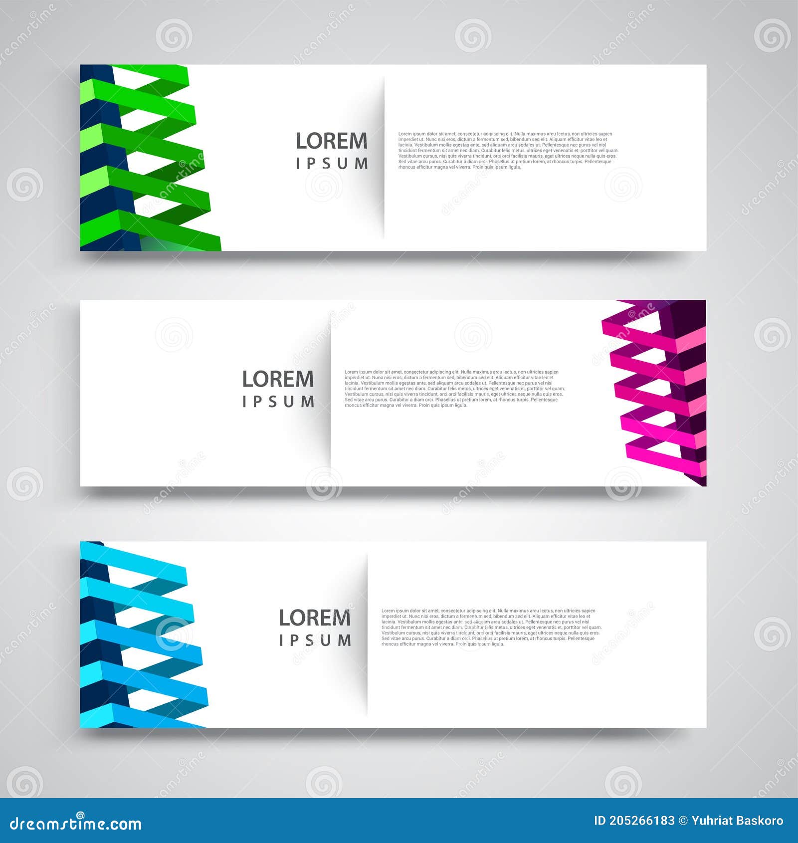Vector Set Abstract Geometric Design Banner Web Template Stock Vector - Illustration of ...
