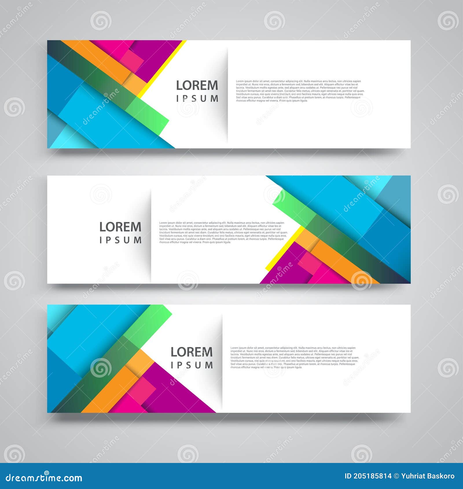 Vector Set Abstract Geometric Design Banner Web Template Stock Vector - Illustration of card ...