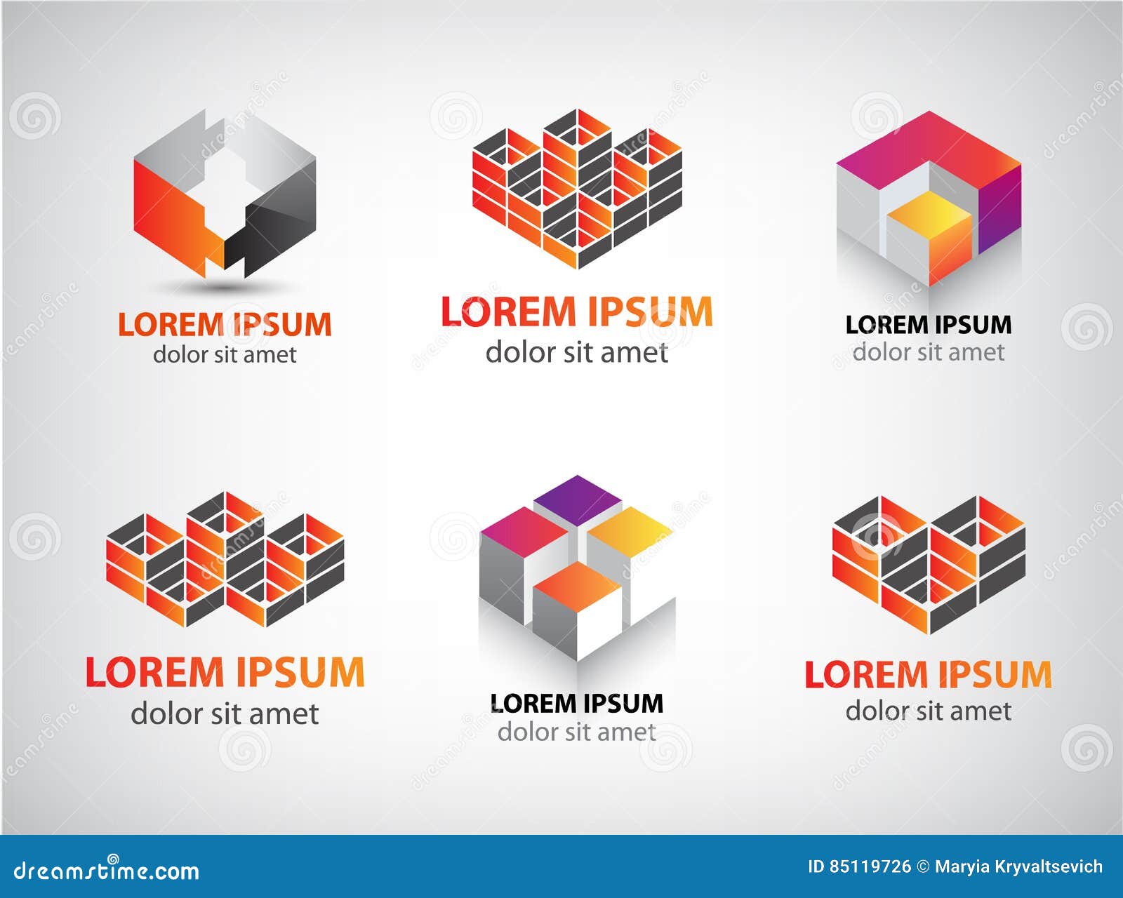 Geometric Logos Cartoon Vector | CartoonDealer.com #88439949