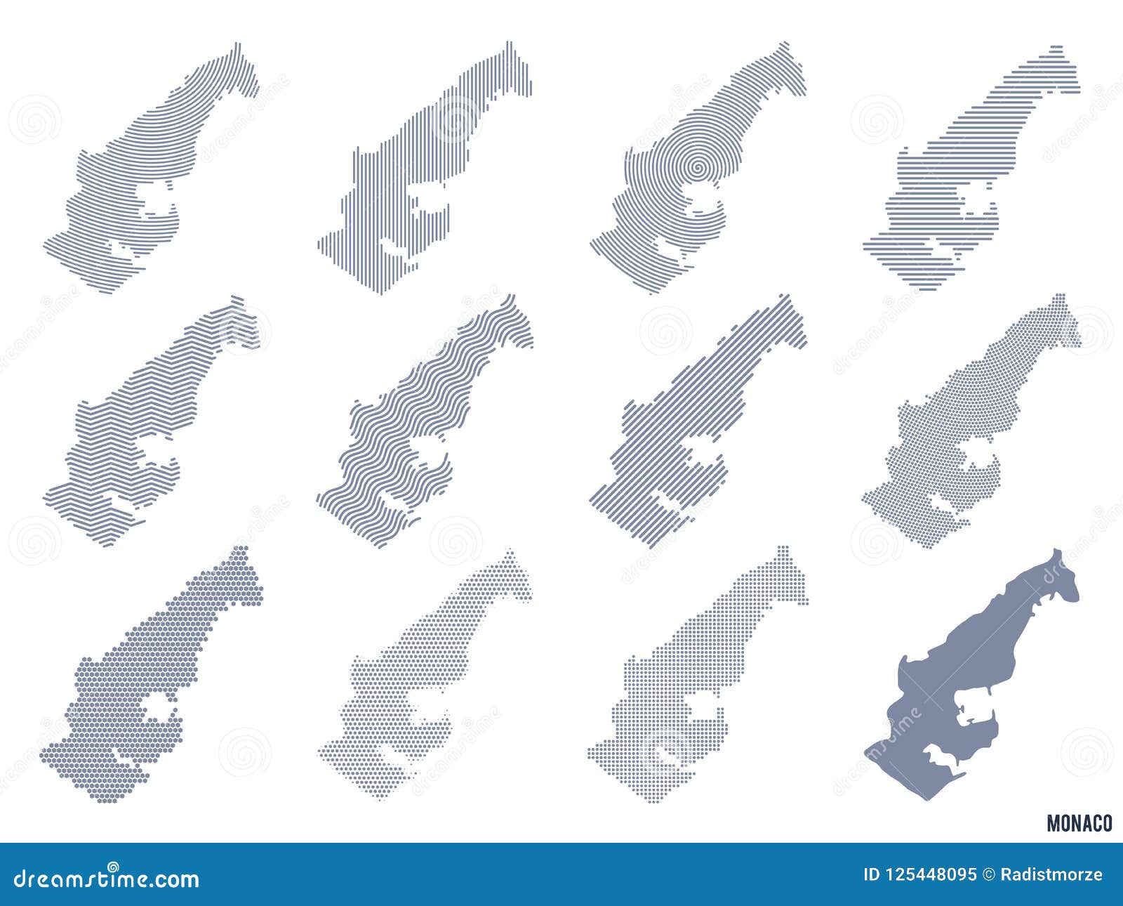 Pixel Monaco Map Cartoon Vector | CartoonDealer.com #119444411