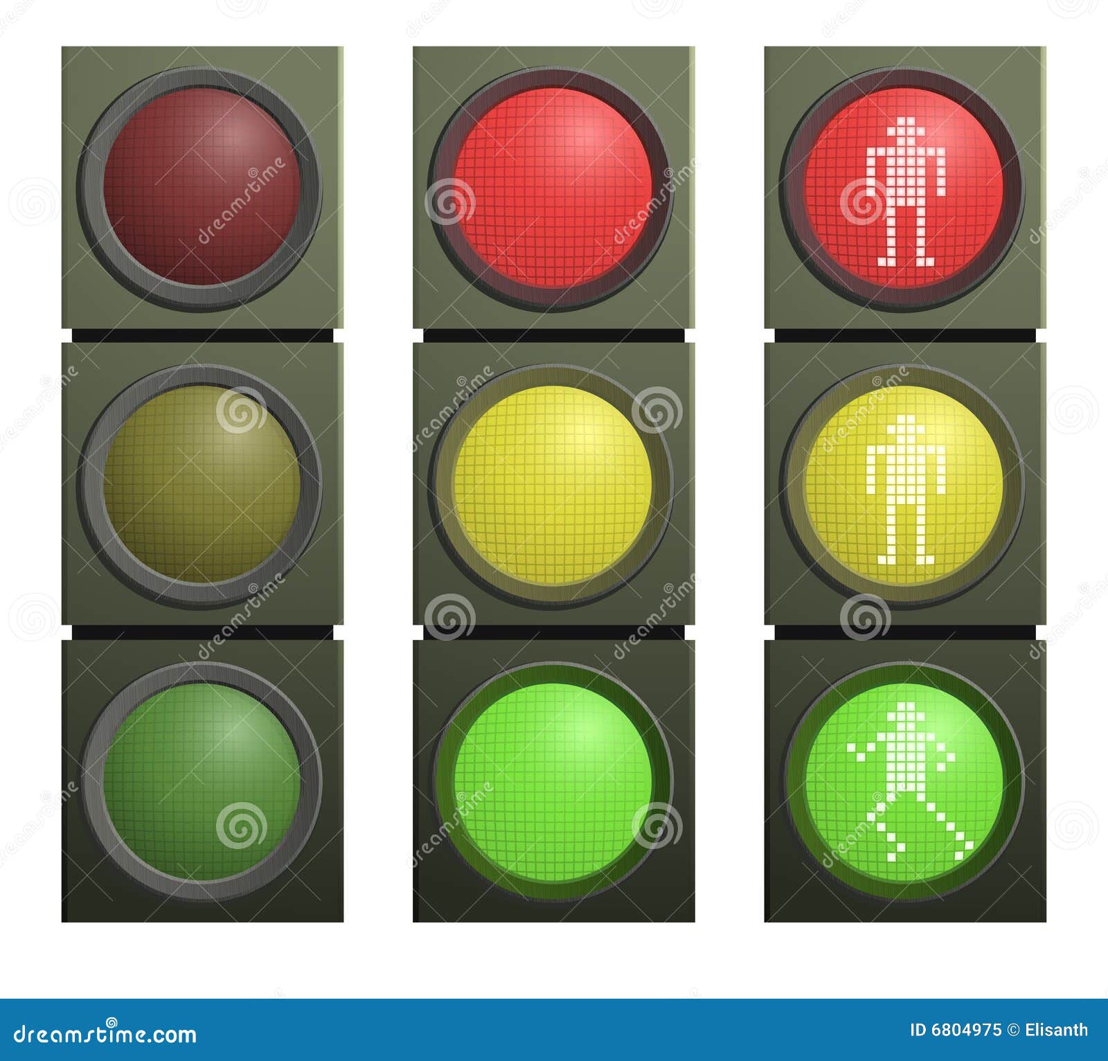 Vector Set Ampeln vektor abbildung. Illustration von methode - 6804975