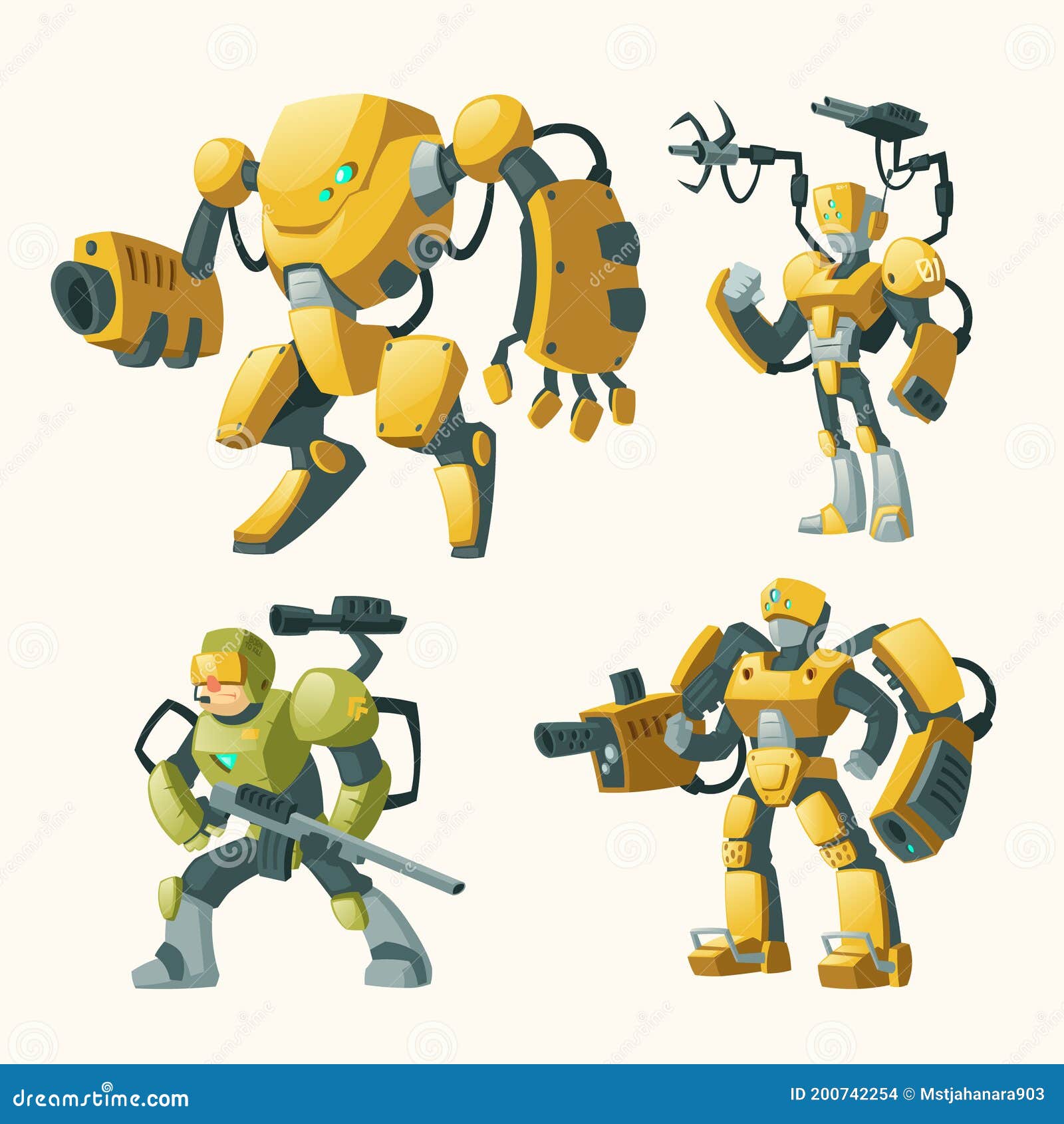 Vector Set with Androids, Robots, Cyborg Humanoids Stock Vector ... Vector Set with Androids, Robots, Cyborg Humanoids Stock Vector ...