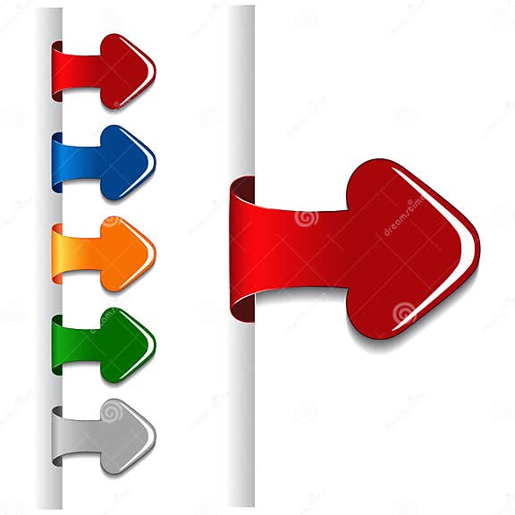 Vector Set of Announcement Arrows Stock Vector - Illustration of ...