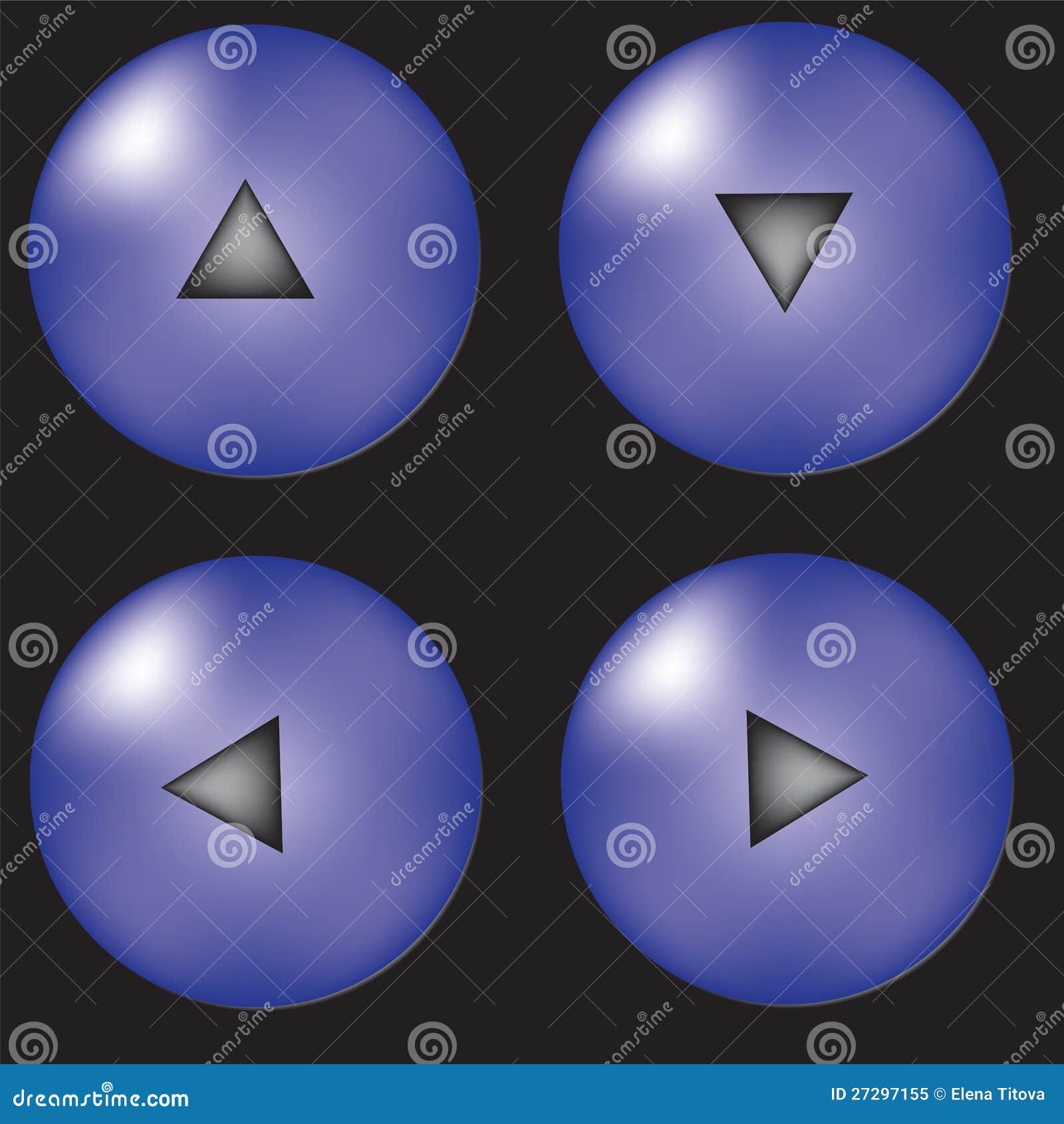 Vector set of arrow button stock vector. Illustration of circular ...