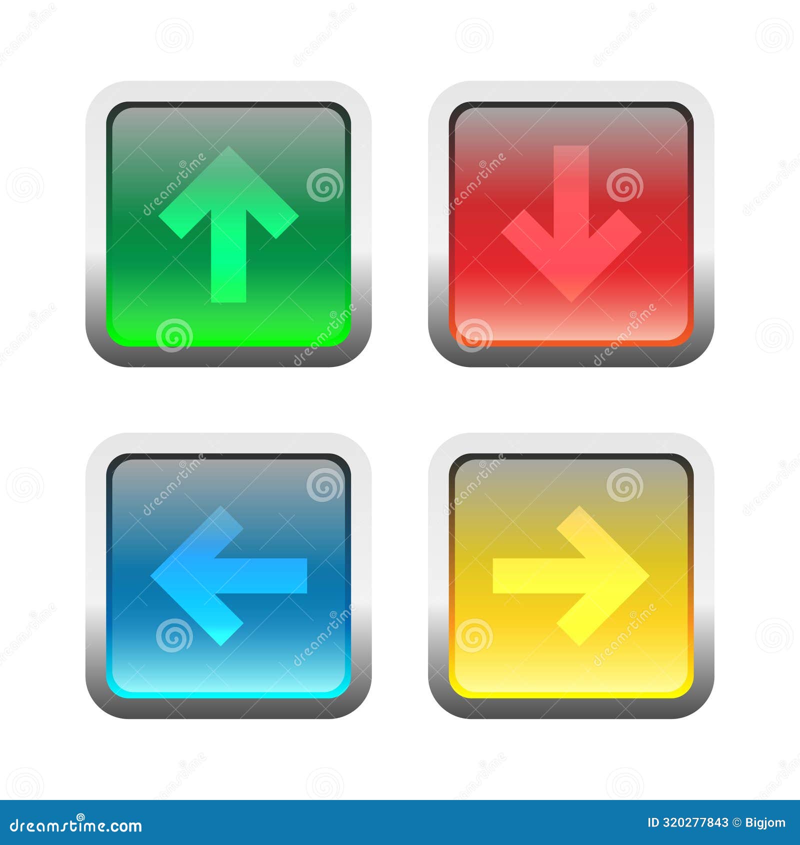 Vector Set of Arrow Buttons. Vector Illustration. Menu Navigation ...
