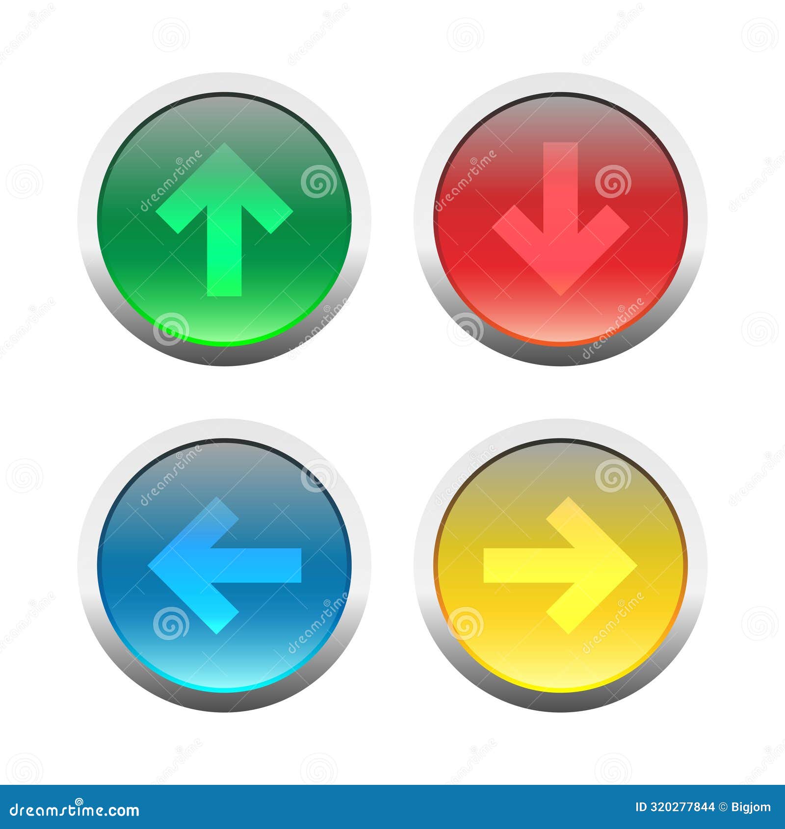Vector Set of Arrow Buttons. Vector Illustration. Menu Navigation ...