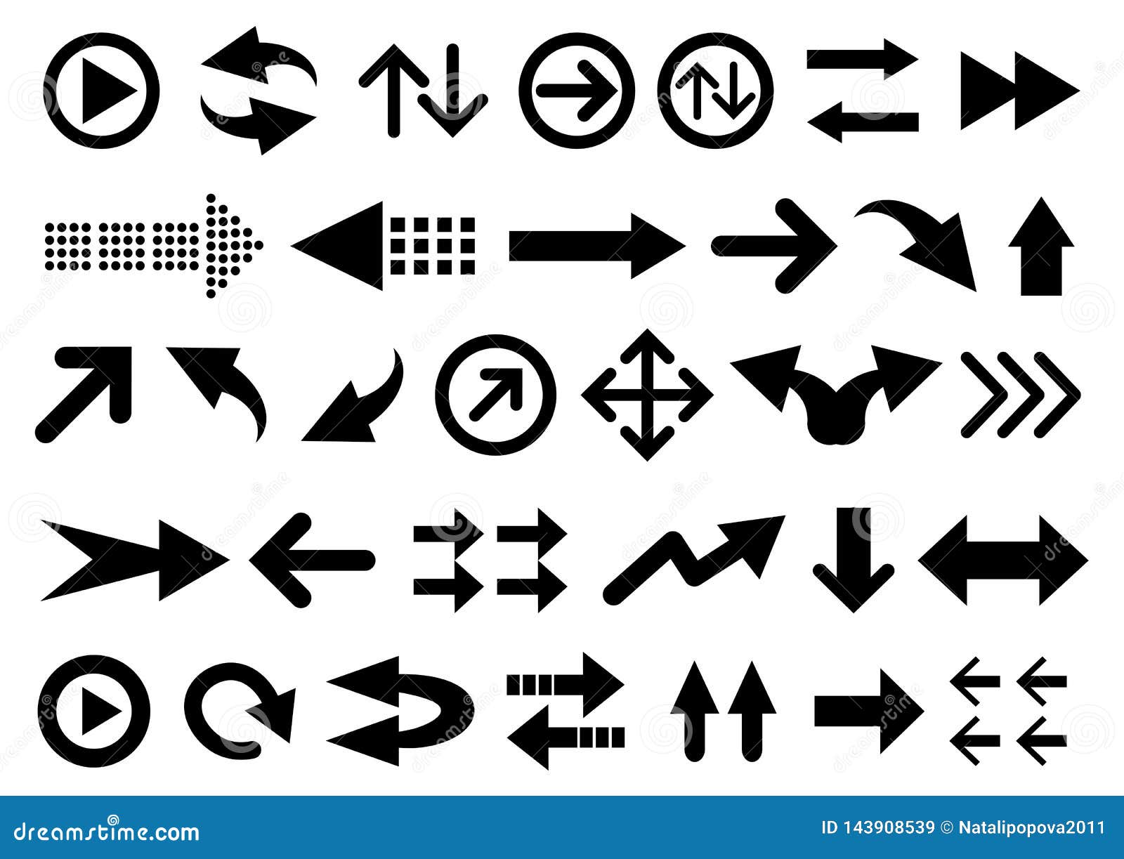 Vector Set of Arrow Shapes Isolated on White Stock Vector ... Vector Set of Arrow Shapes Isolated on White Stock Vector ...
