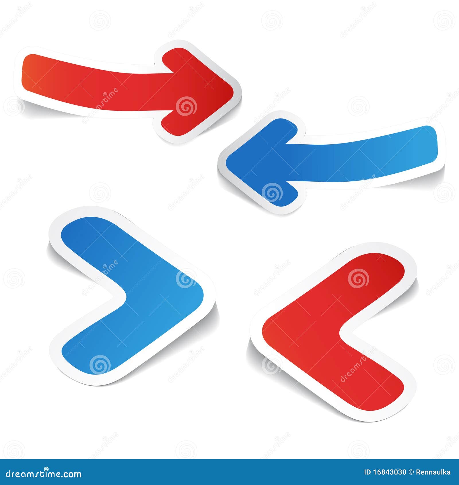 Vector Set of Arrow Stickers Stock Vector - Illustration of dart, arrow ...