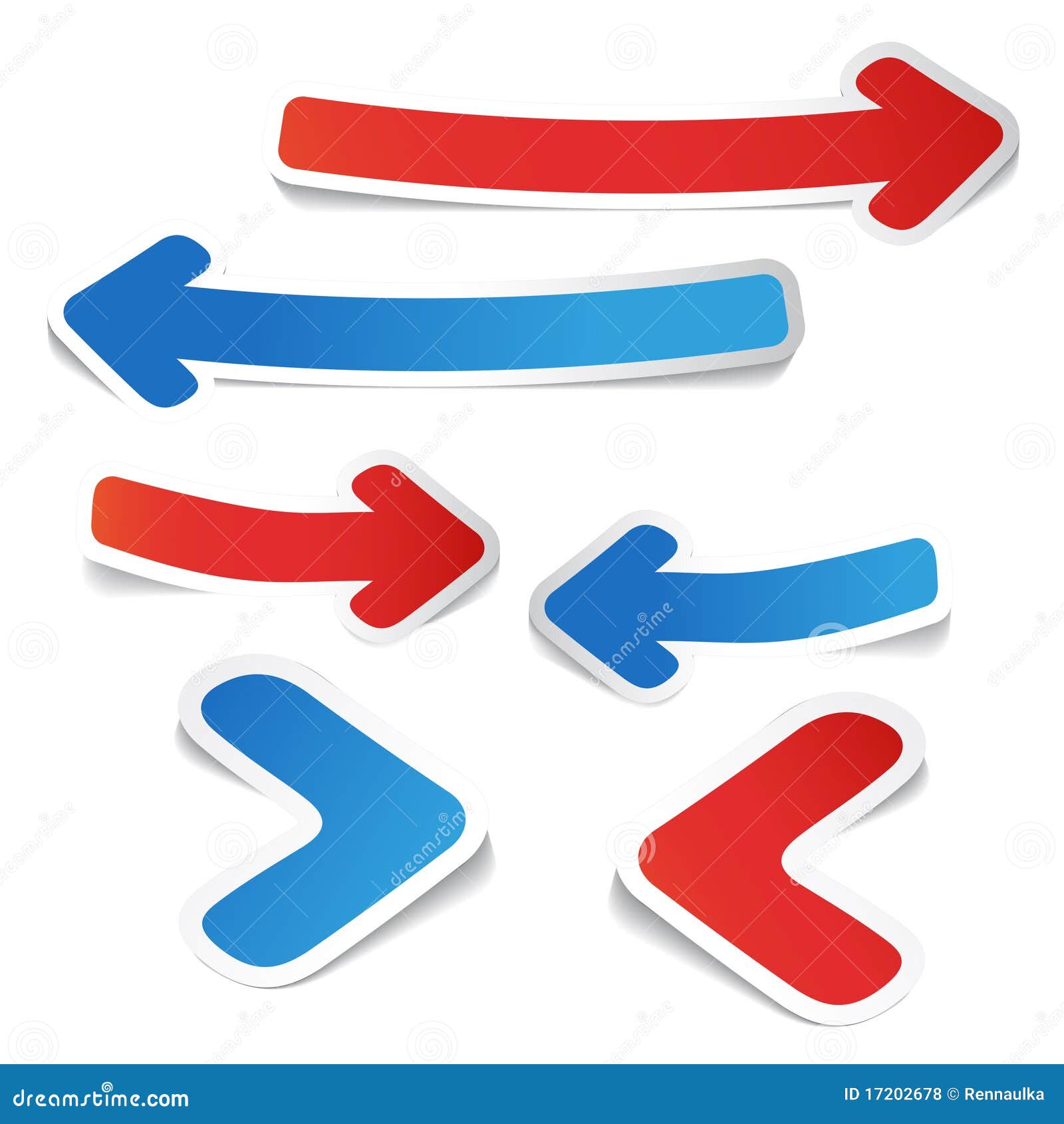 Vector Set of Arrow Stickers Stock Vector - Illustration of banner ...