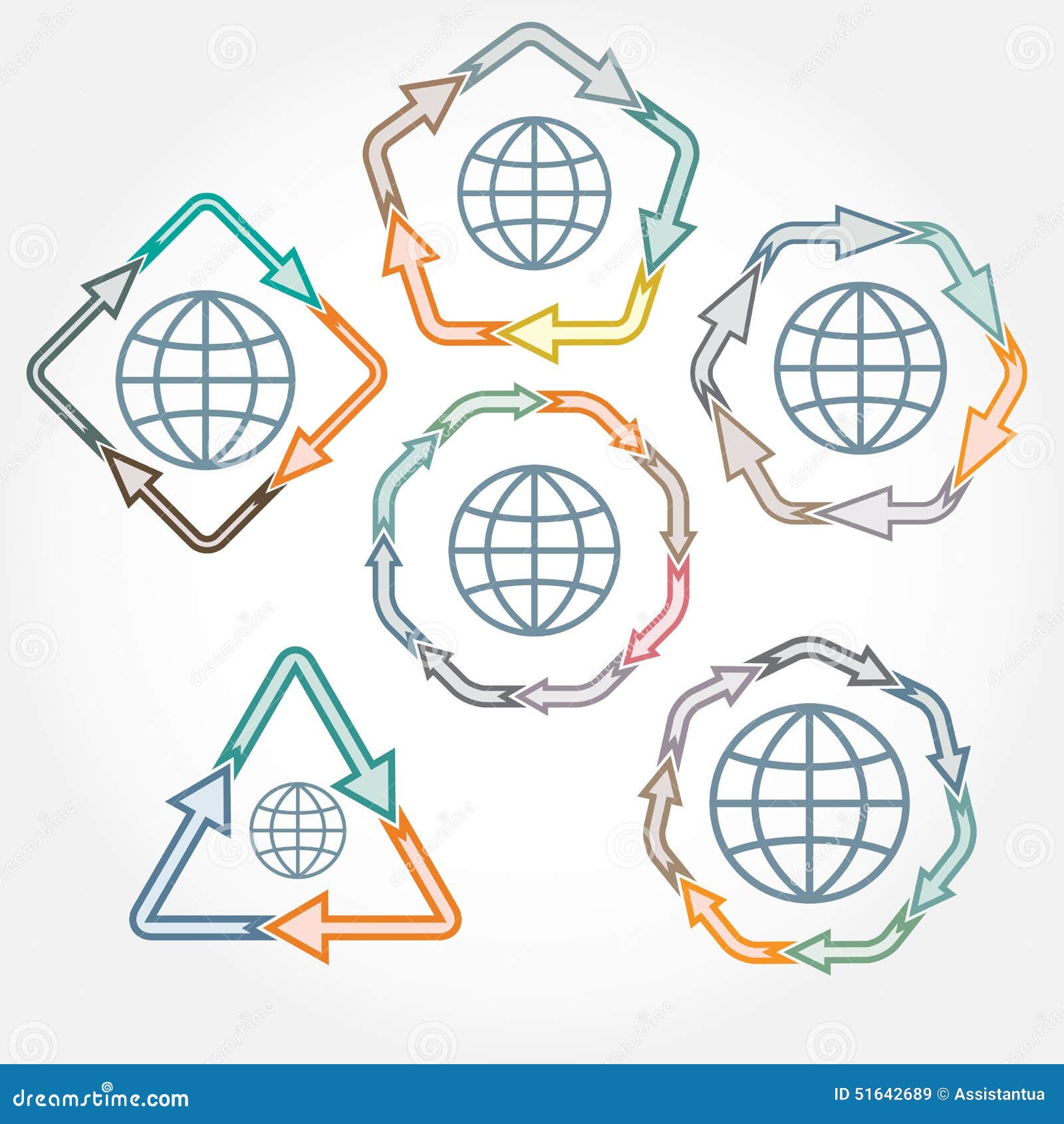 Vector Set Arrows for Infographic Stock Vector - Illustration of ...