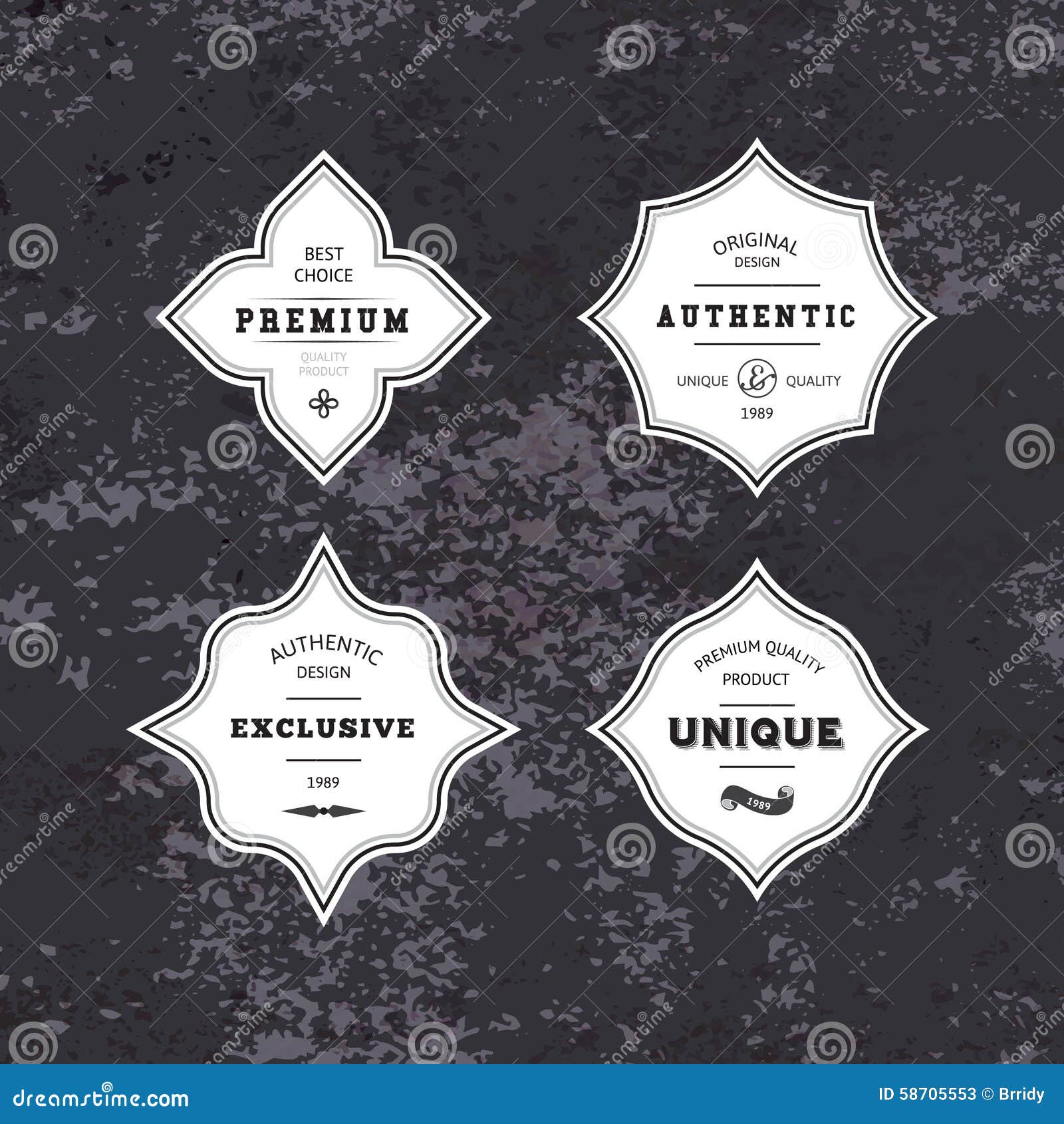 Vector Set of Authentic Retro Labels Stock Vector - Illustration of ...