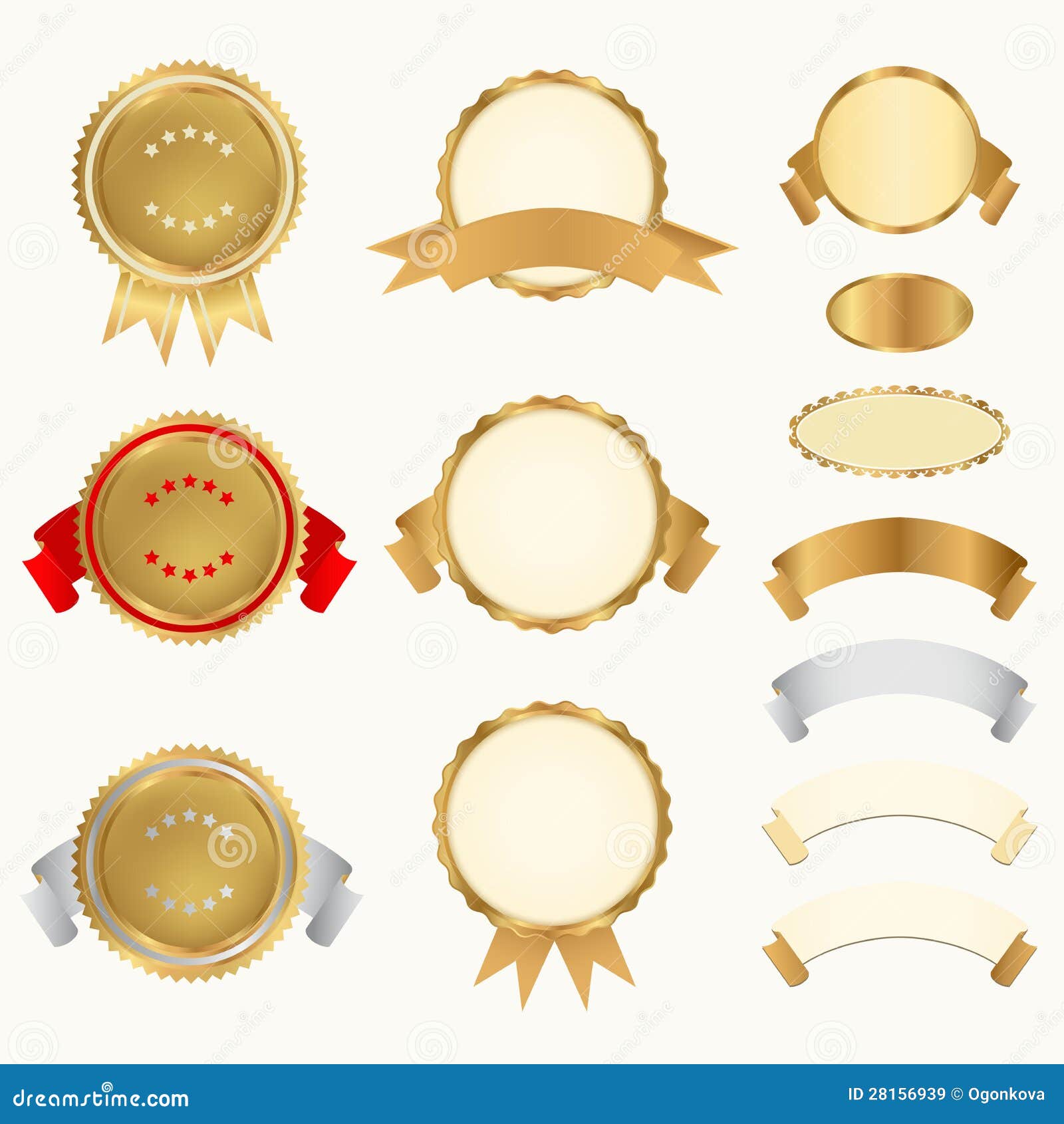 Vector set: Awards stock vector. Illustration of design - 28156939