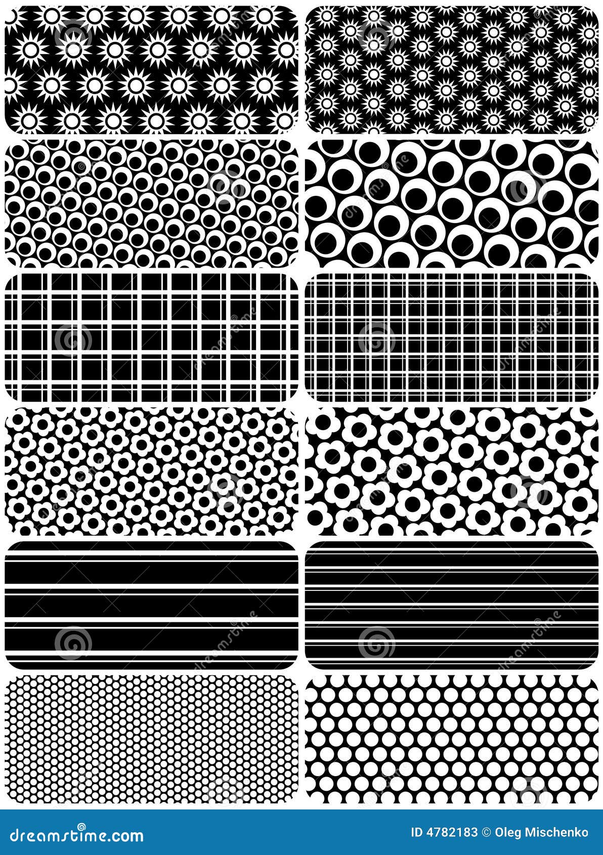 Vector Set of B&w Backgrounds Stock Vector - Illustration of elements ...
