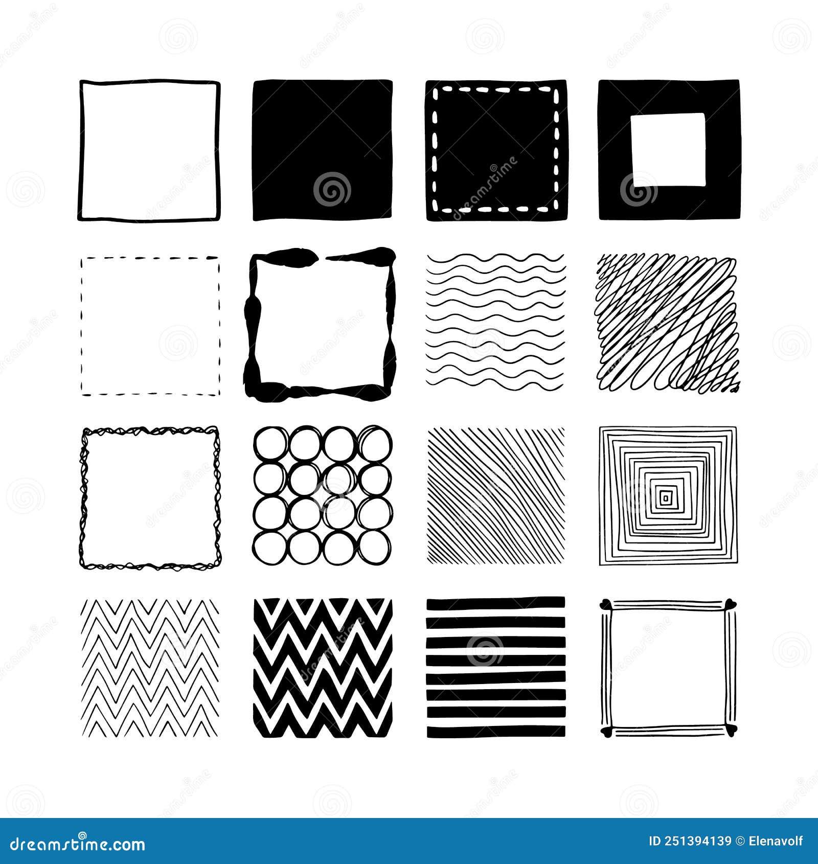 Vector Set Background. Geometry Group Batik Graphic Stock Vector ...