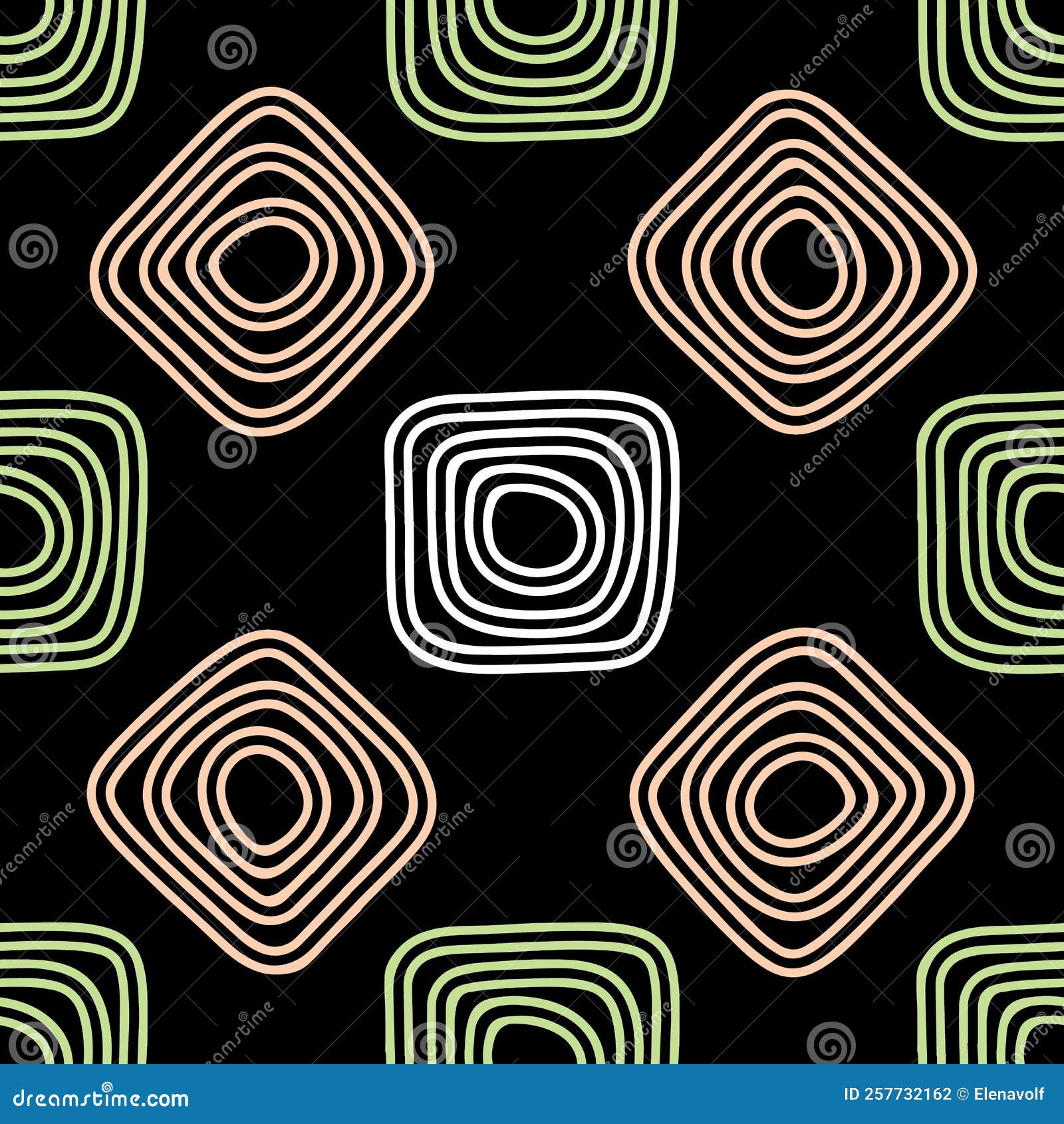 Vector Set Background. Square Geometry Group Batik Graphic Stock Vector ...