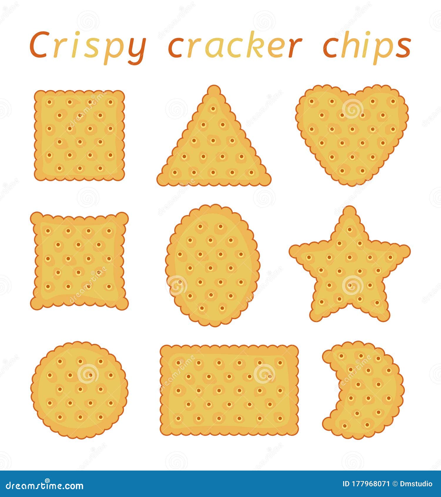 Vector Set Of Cracker Chips Of Various Shapes | CartoonDealer.com ...