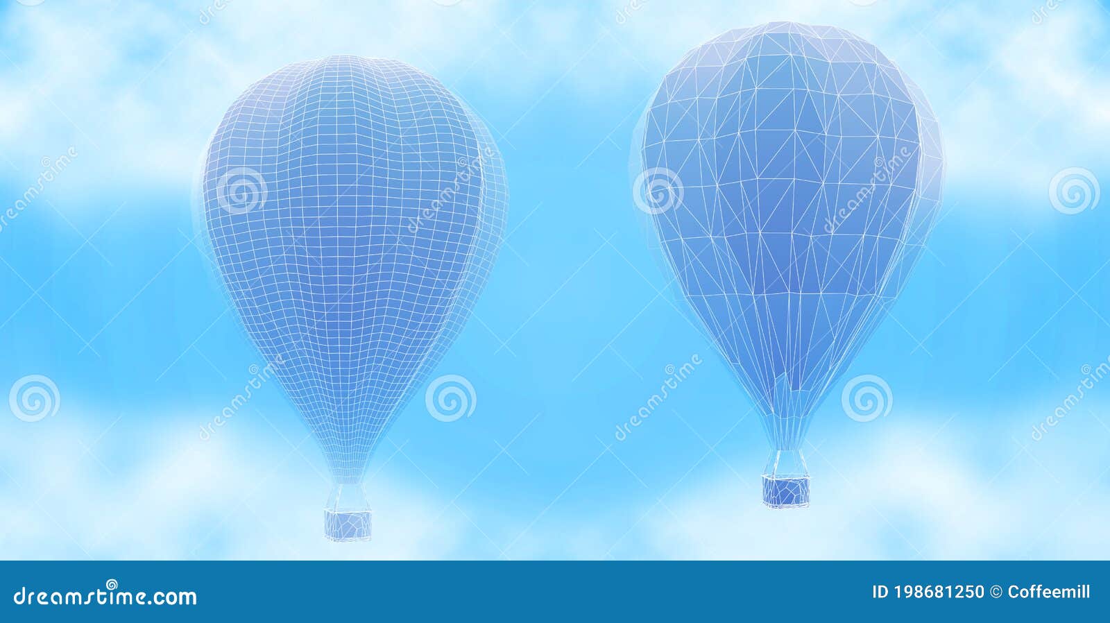 Vector Set of Balloon from Triangular Segments Stock Vector ...