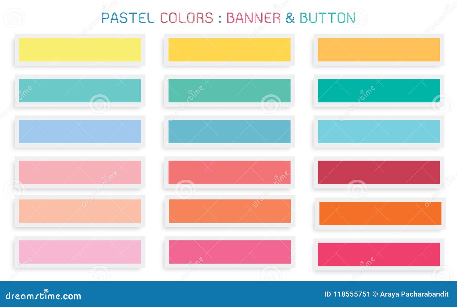 Vector Set of Banner and Botton for Web Templates Stock Vector ...