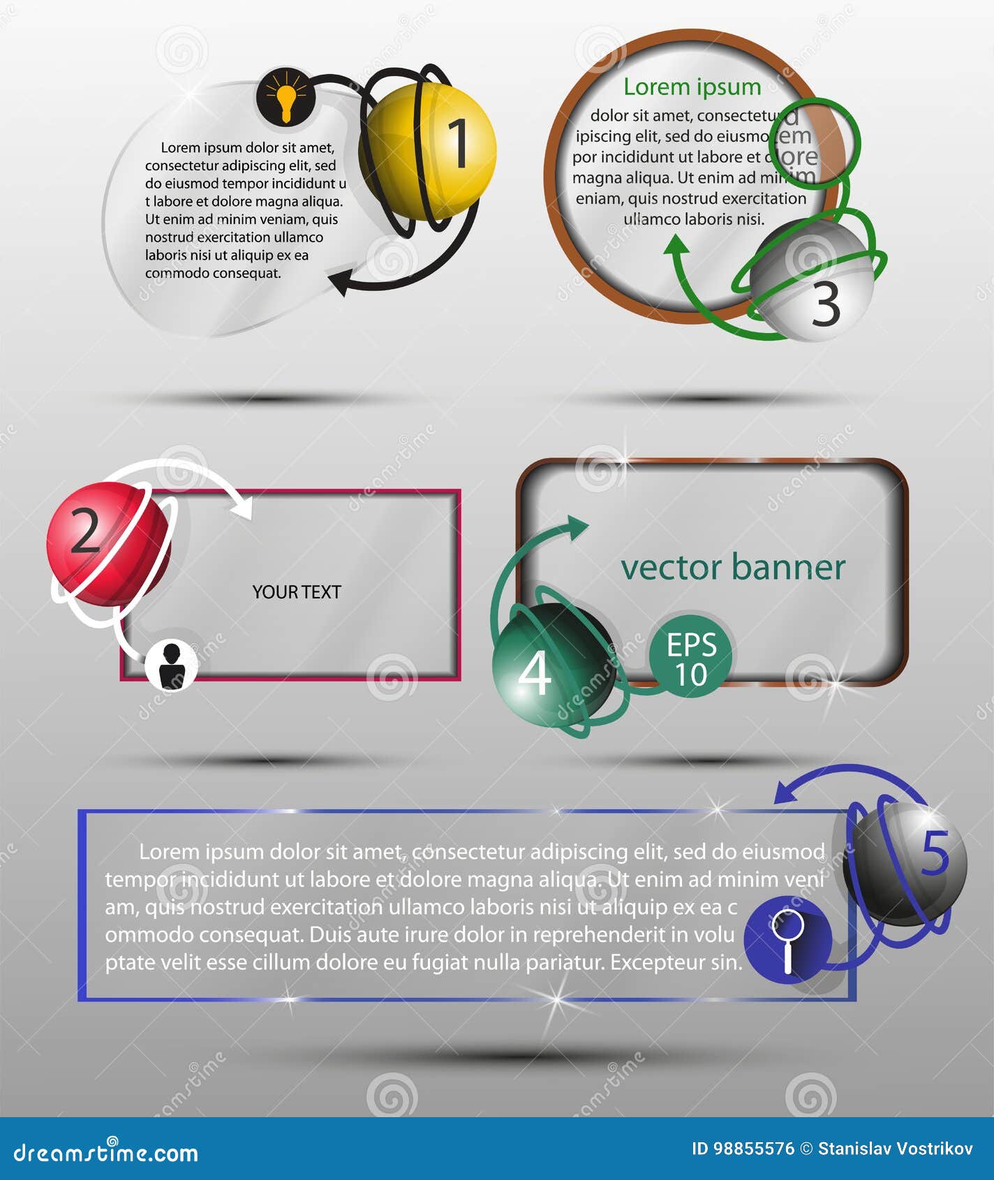 Vector Set of Banners with Arrows Stock Vector - Illustration of ...