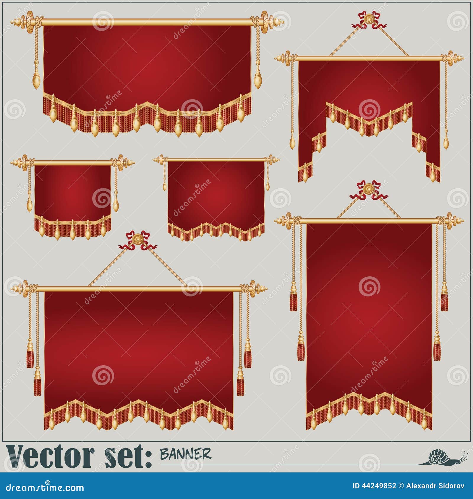 Vector Set. Banners of Different Shapes and Sizes Stock Vector ...